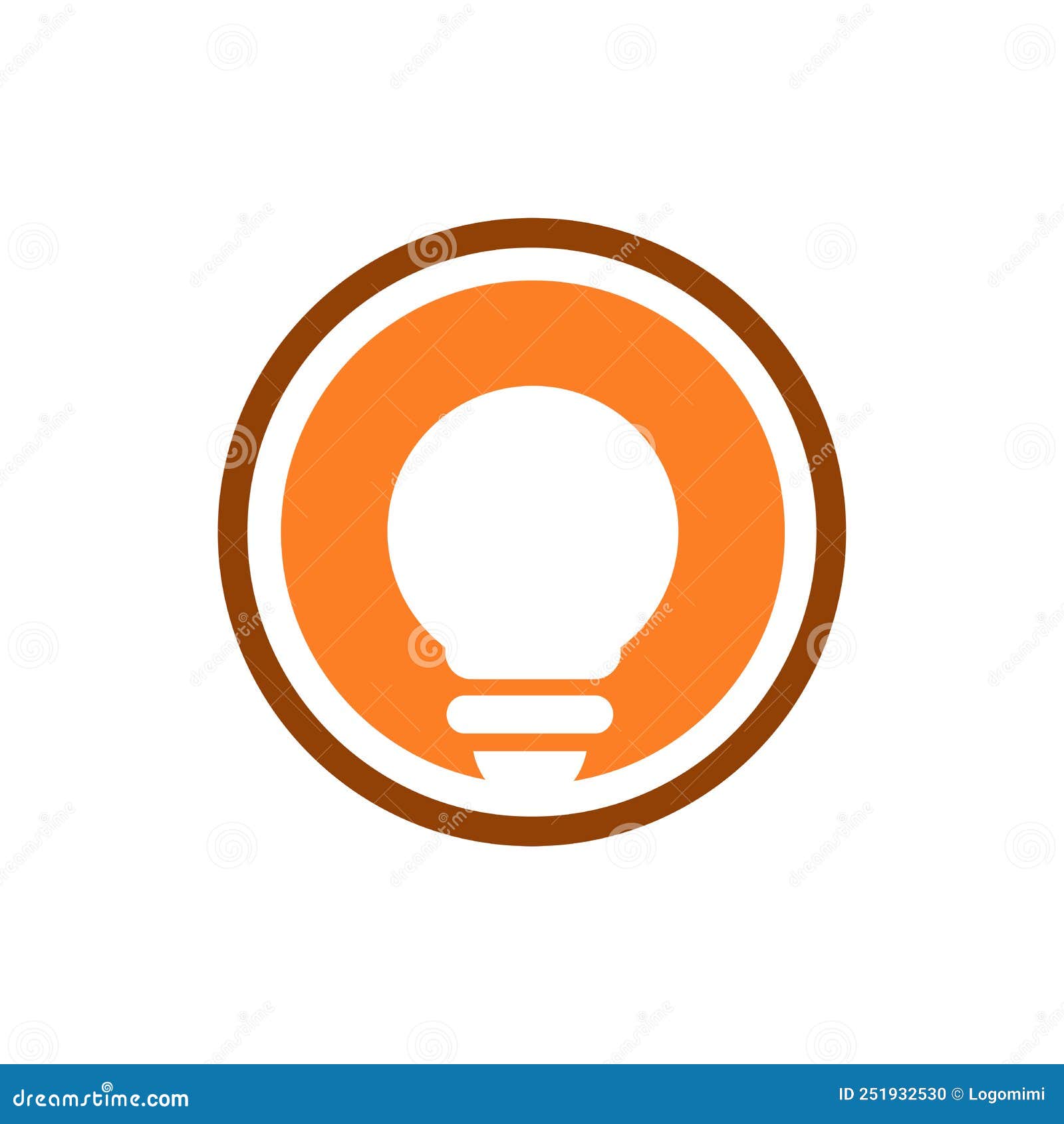 Lightbulb Logo Icon Design Template, Simple Lamp Logo - Vector Stock ...