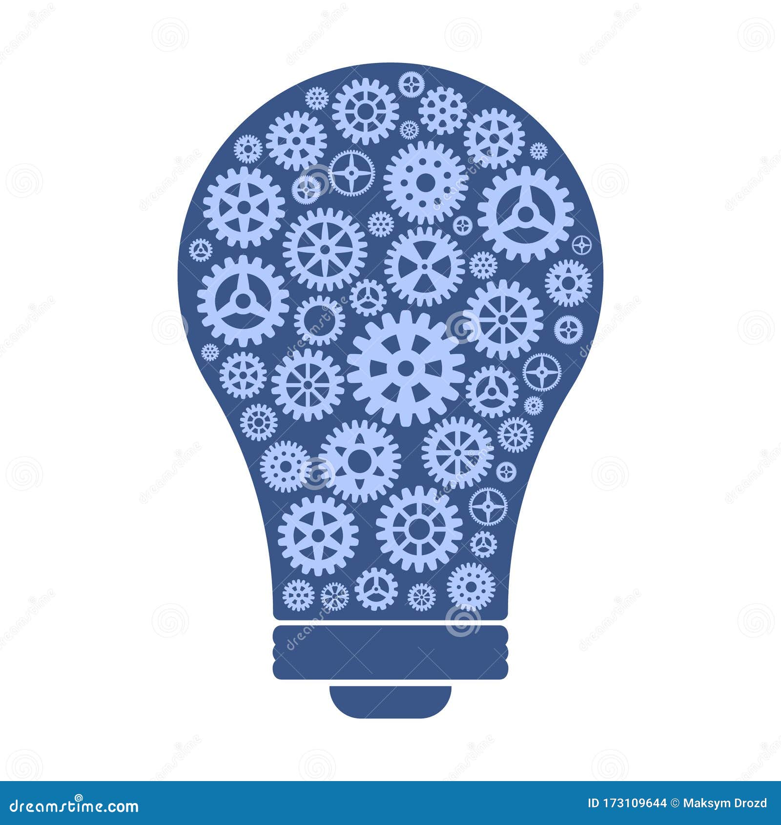 Lightbulb Made of Cog Wheels Abstract Teamwork Mind Cooperation Concept ...