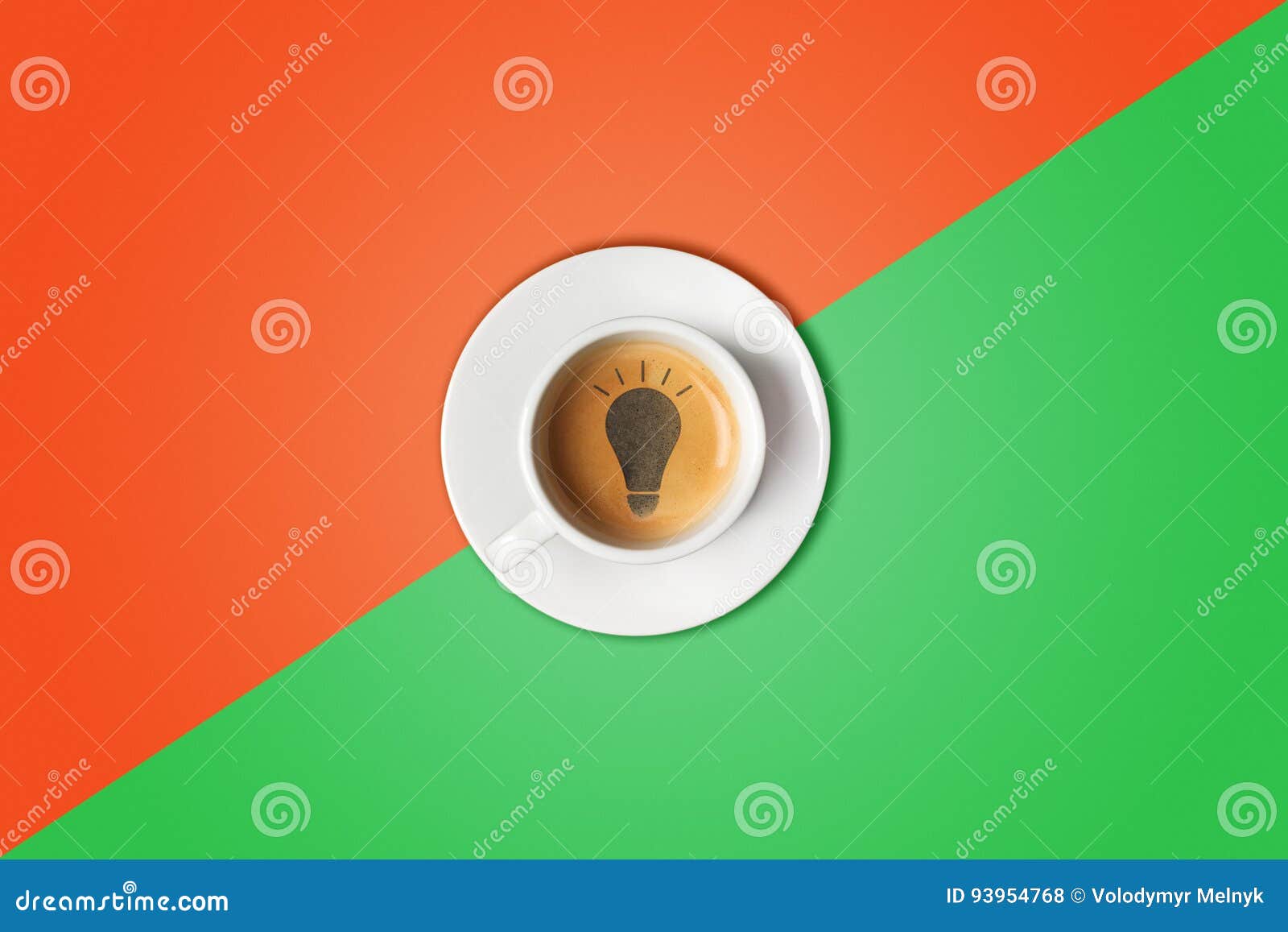 Lightbulb Made in Cup of Coffee. Brain Storm, Idea Concept or Coffee ...