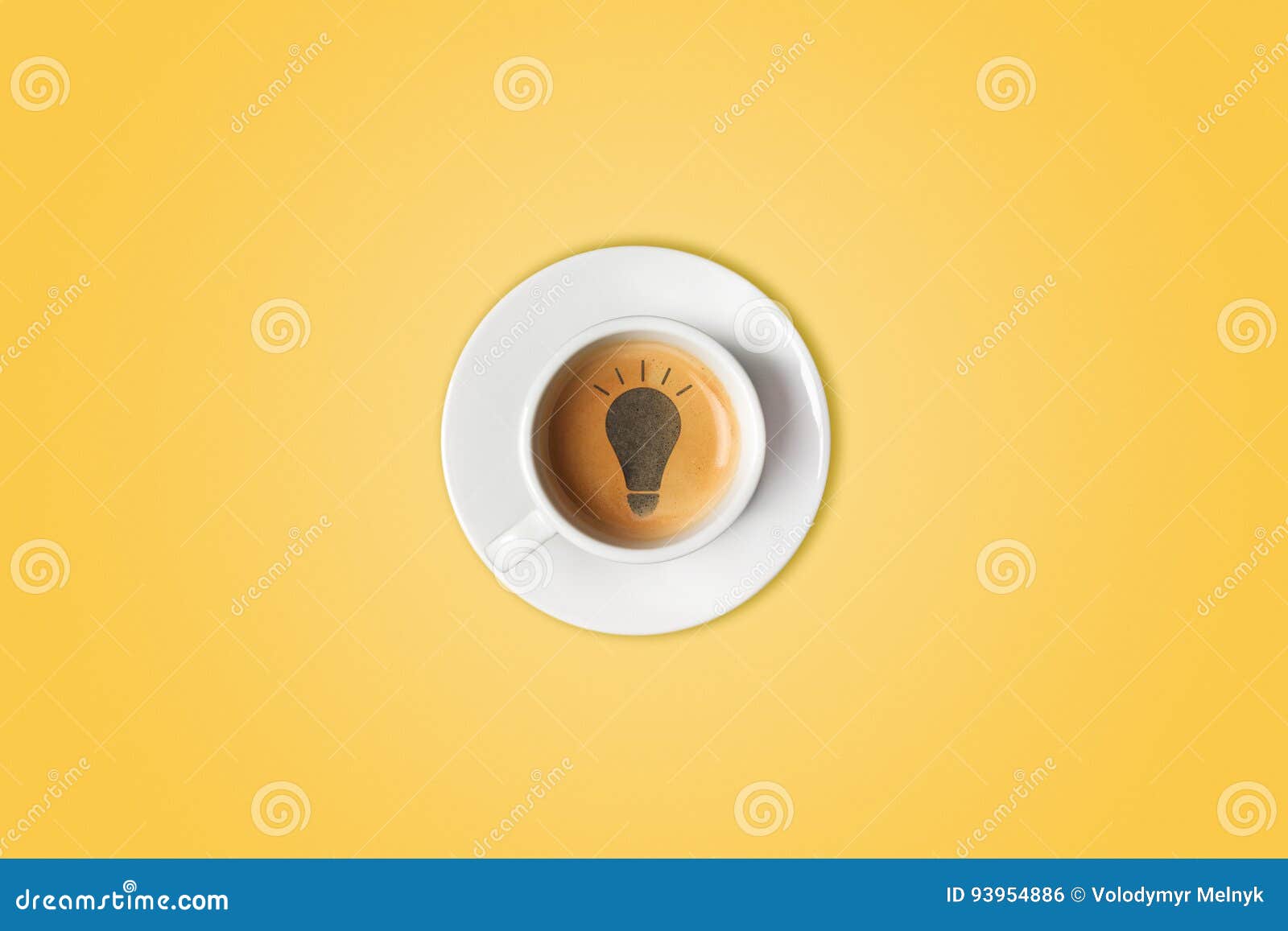 Lightbulb Made in Cup of Coffee. Brain Storm, Idea Concept or Coffee ...