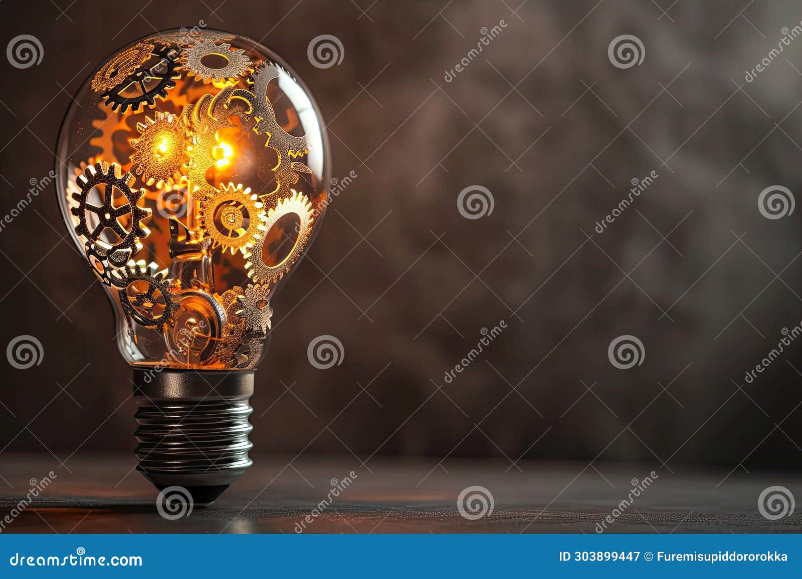 A Lightbulb Made of Gears and Cogs, Illustrating the Mechanics Behind ...