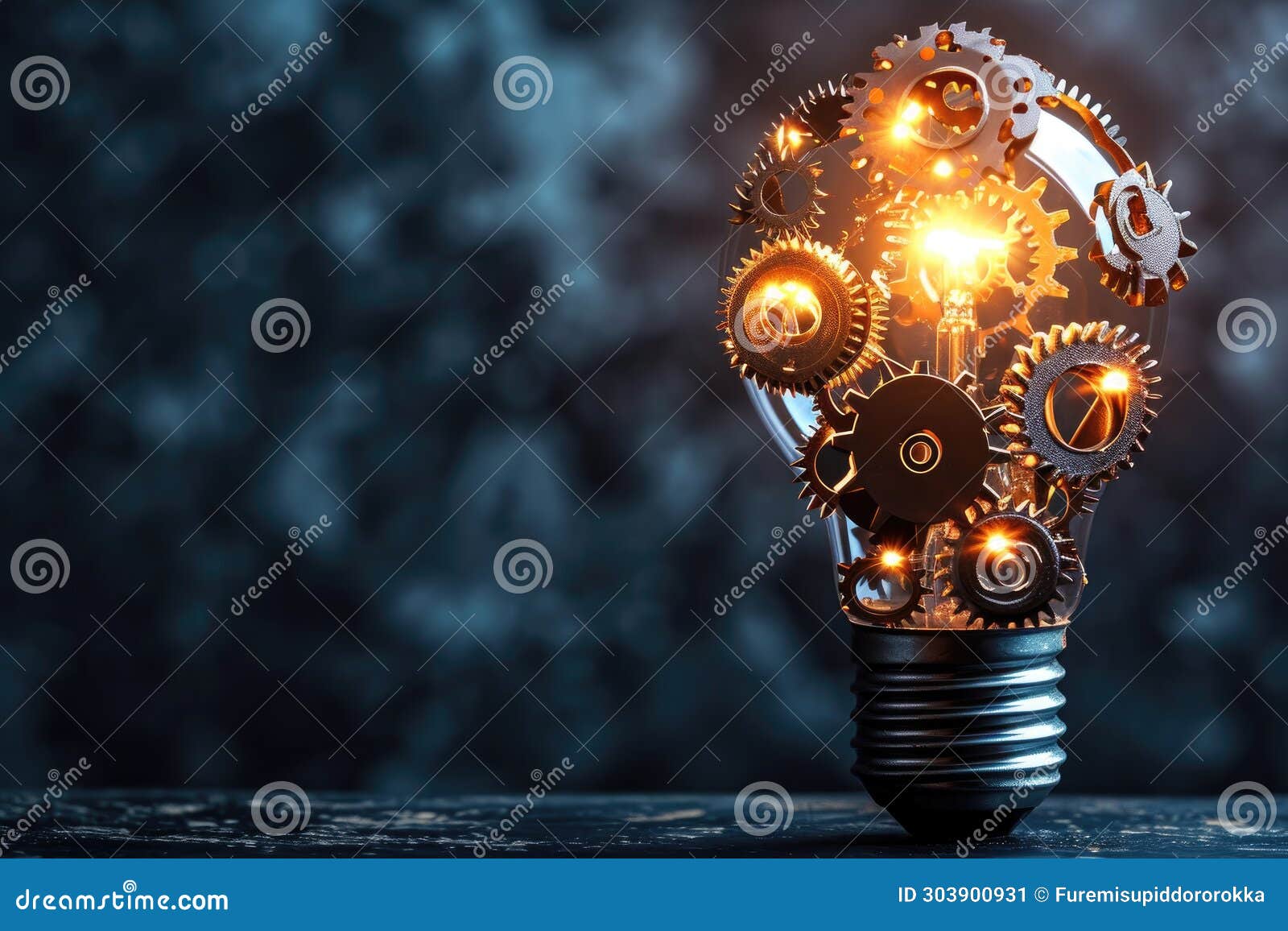 A Lightbulb Made of Gears and Cogs, Illustrating the Mechanics Behind ...
