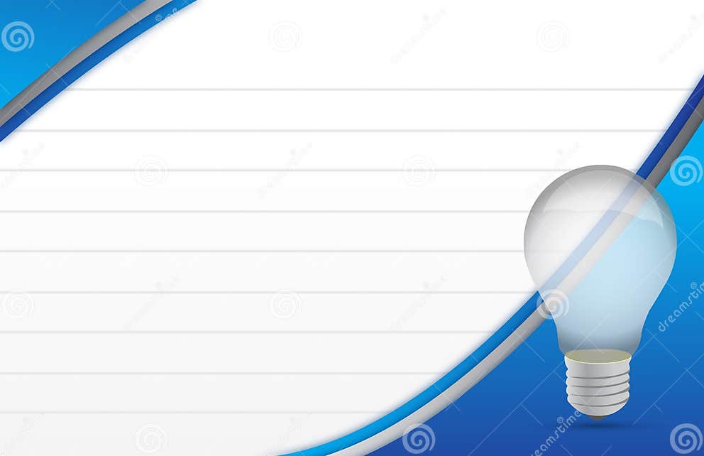 Lightbulb and notepad stock illustration. Illustration of idea - 27597114