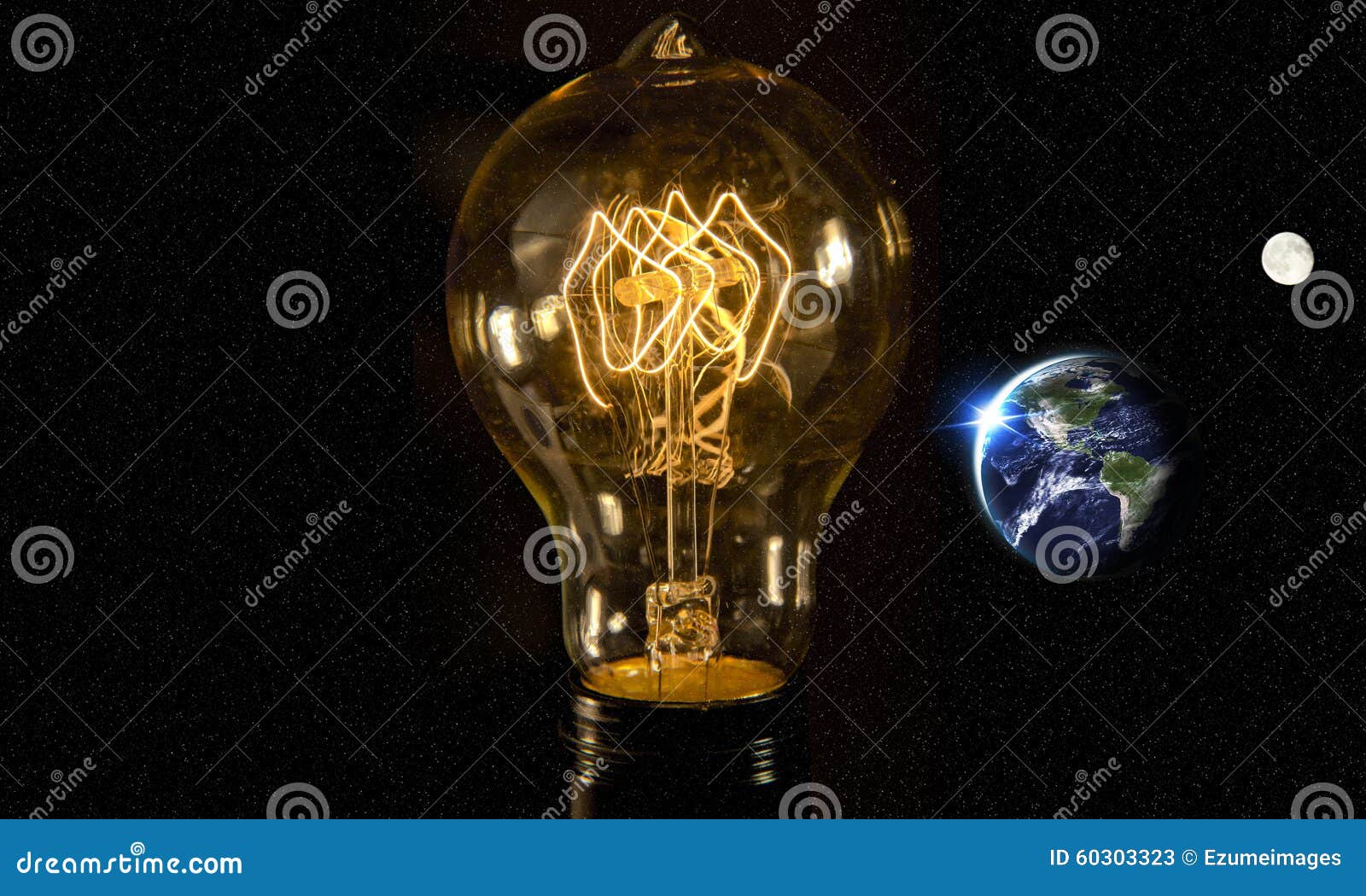 Lightbulb Planet Earth stock image. Image of globe, ecology - 60303323