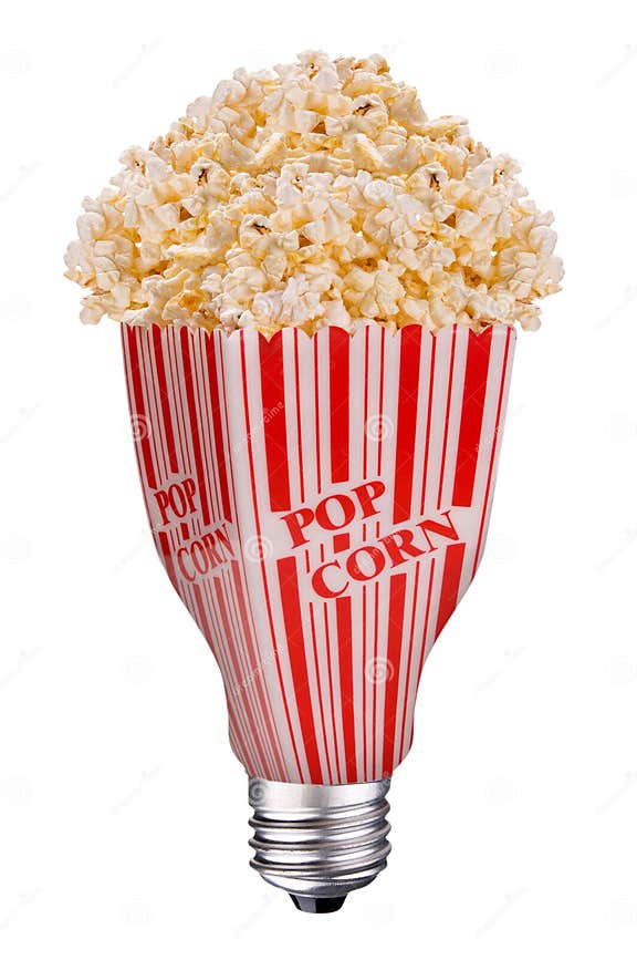 Lightbulb popcorn stock photo. Image of solutions, lamp - 11378272