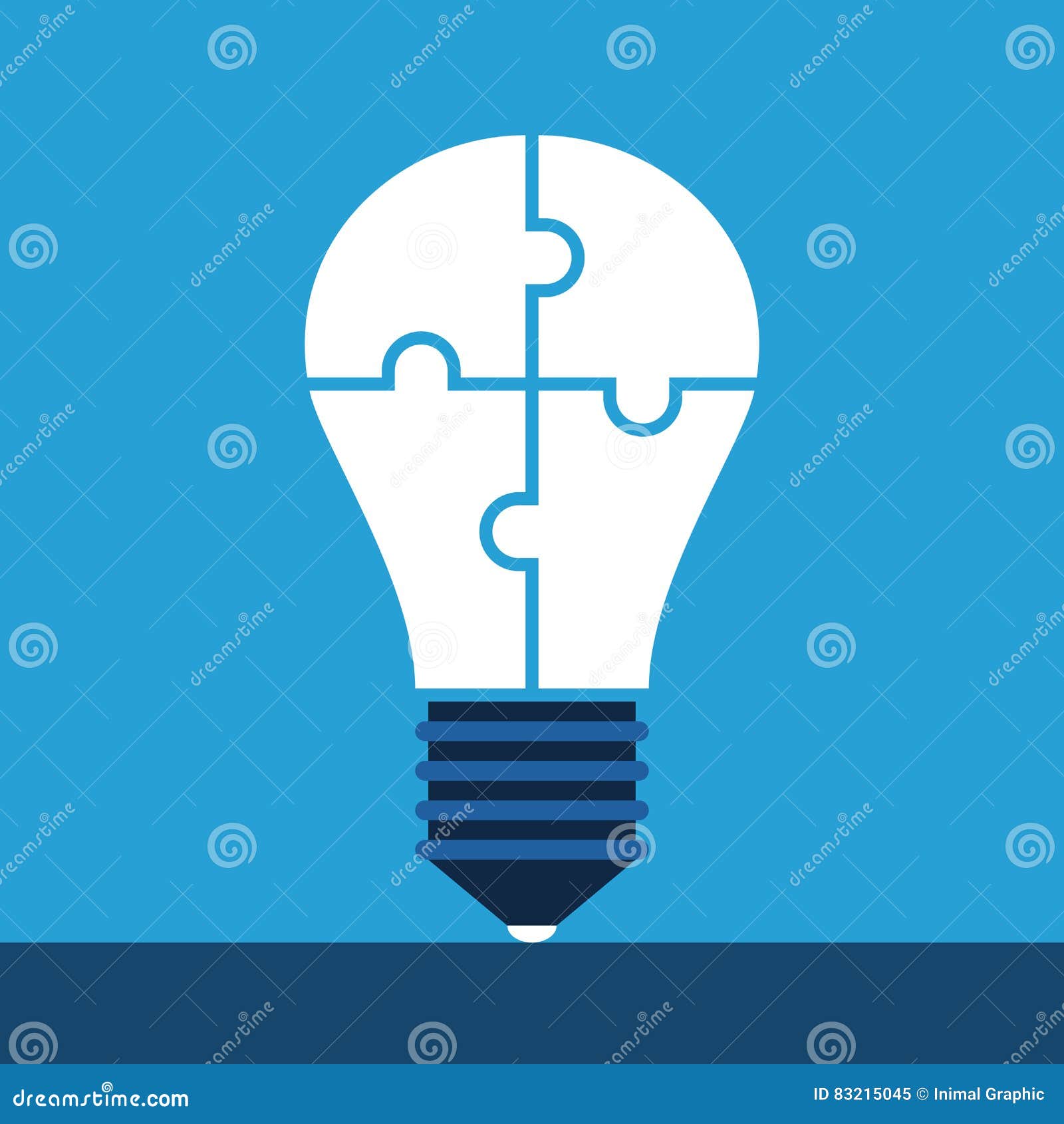 Lightbulb of Puzzles Standing Stock Vector - Illustration of ground ...