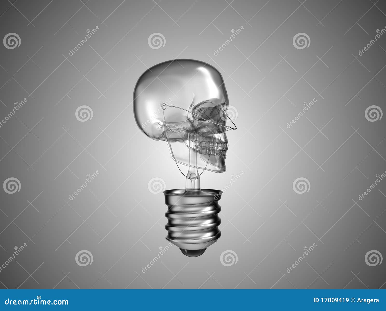 Lightbulb Skull - Health or Death Stock Image - Image of electrical ...