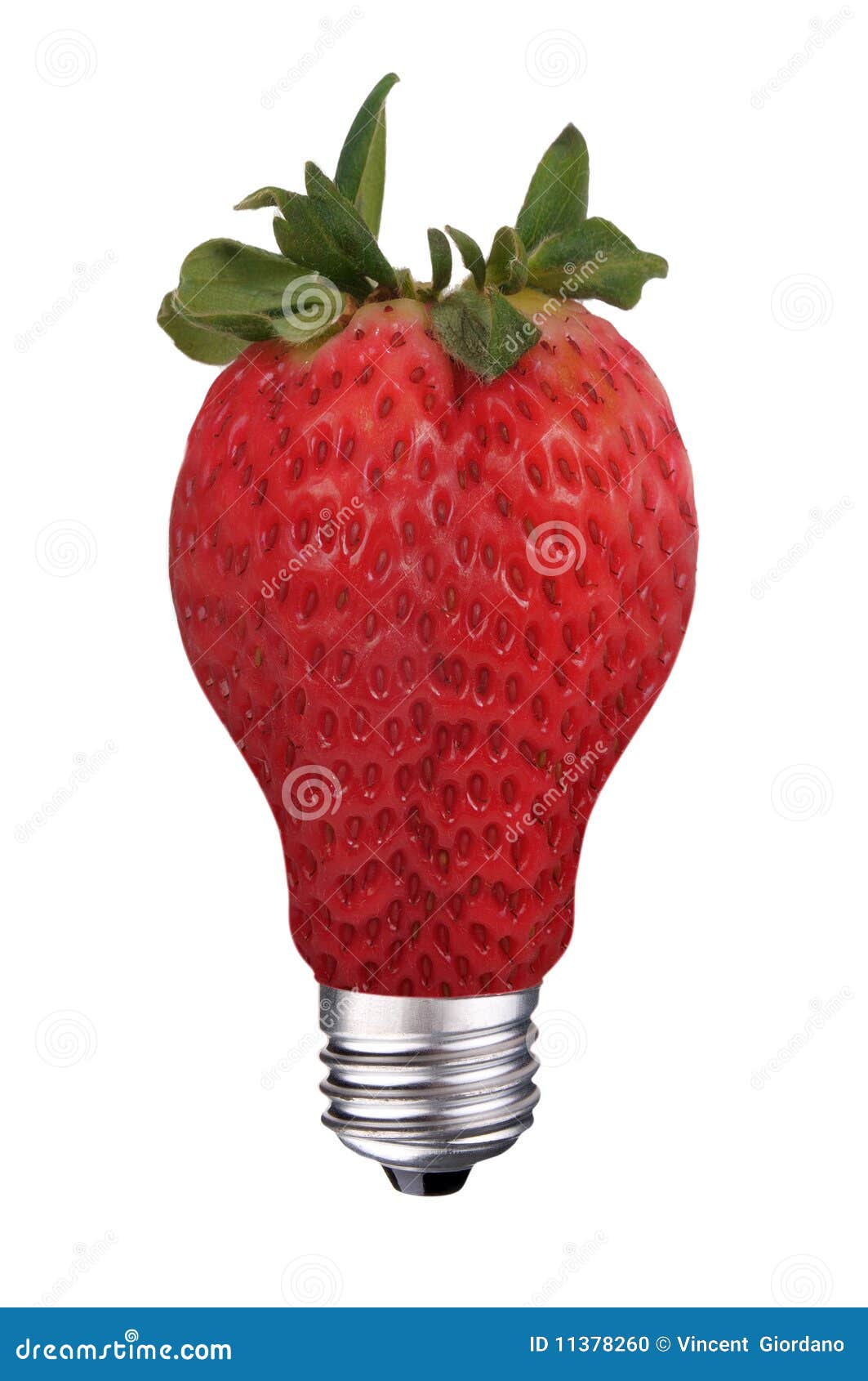 Lightbulb strawberry stock photo. Image of ecology, concept - 11378260