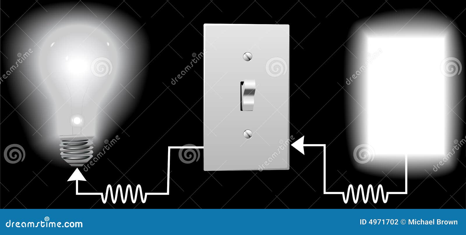 Lightbulb Switch Wiring Circuit Stock Vector - Illustration of group ...
