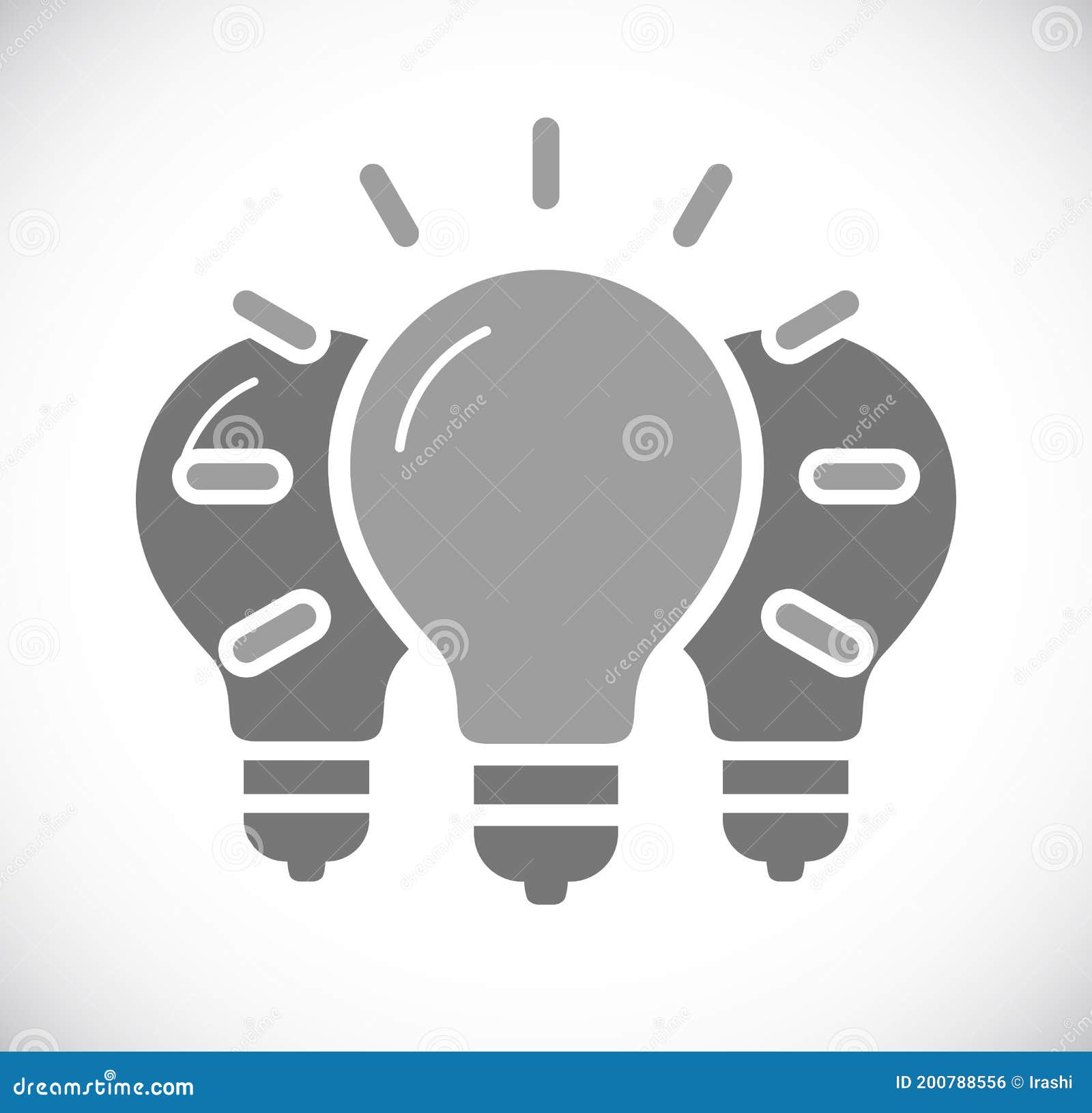 Lightbulb Teamwork Group Icon Stock Vector - Illustration of isolated ...