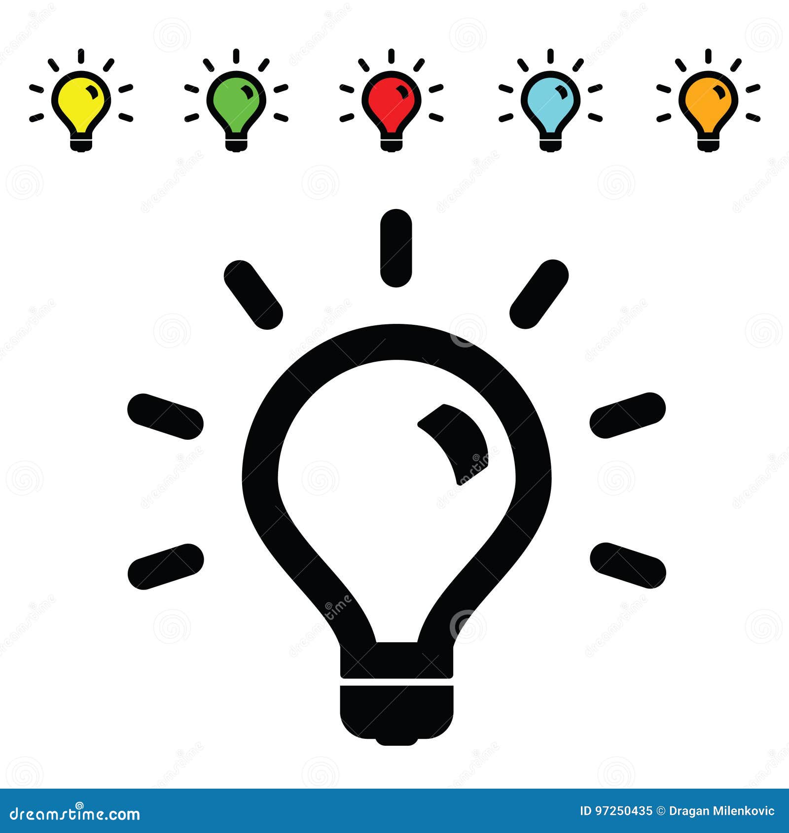 Lightbulb Technology Set Illustration Stock Vector - Illustration of ...