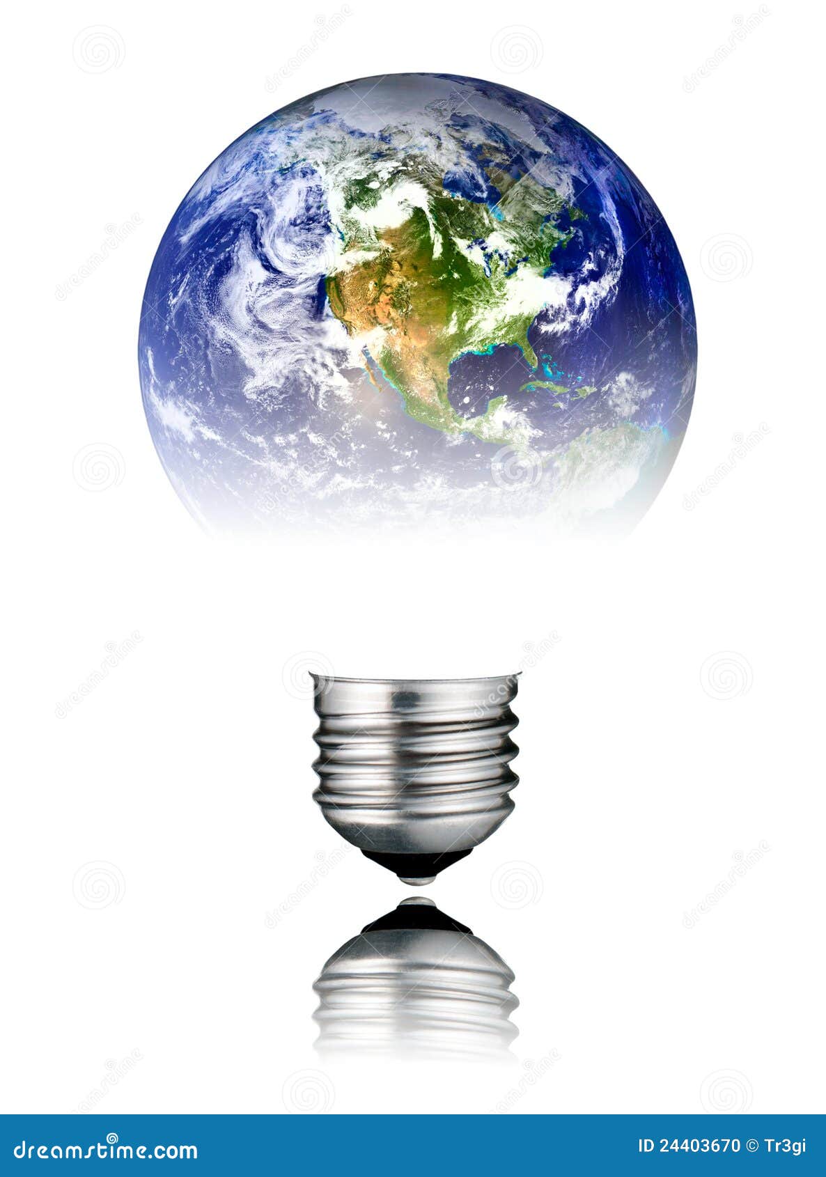 Lightbulb World Shape - America, USA Stock Photo - Image of canada ...