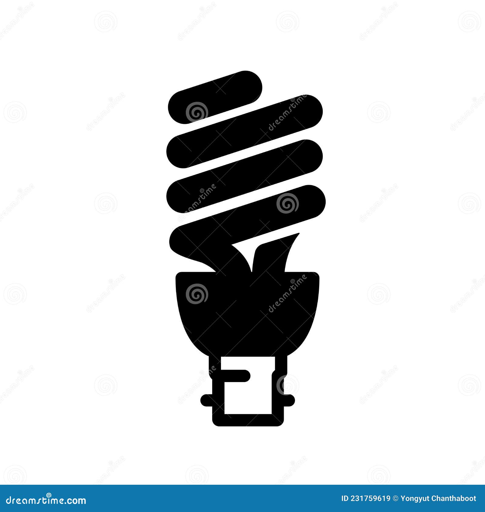 Lightbulbs Compact Fluorescent Symbol Sign, Vector Illustration ...