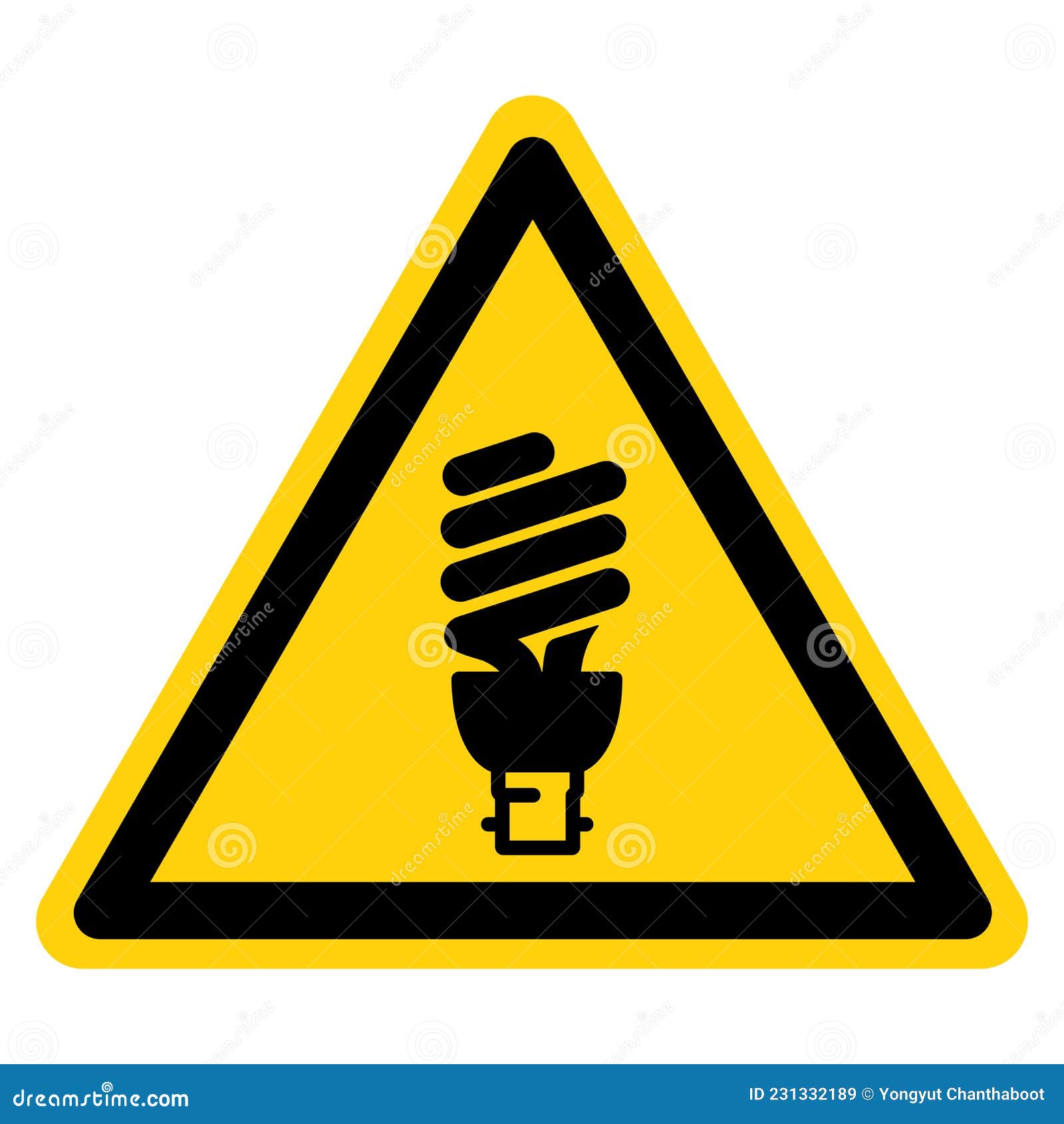 Lightbulbs Compact Fluorescent Symbol Sign, Vector Illustration ...