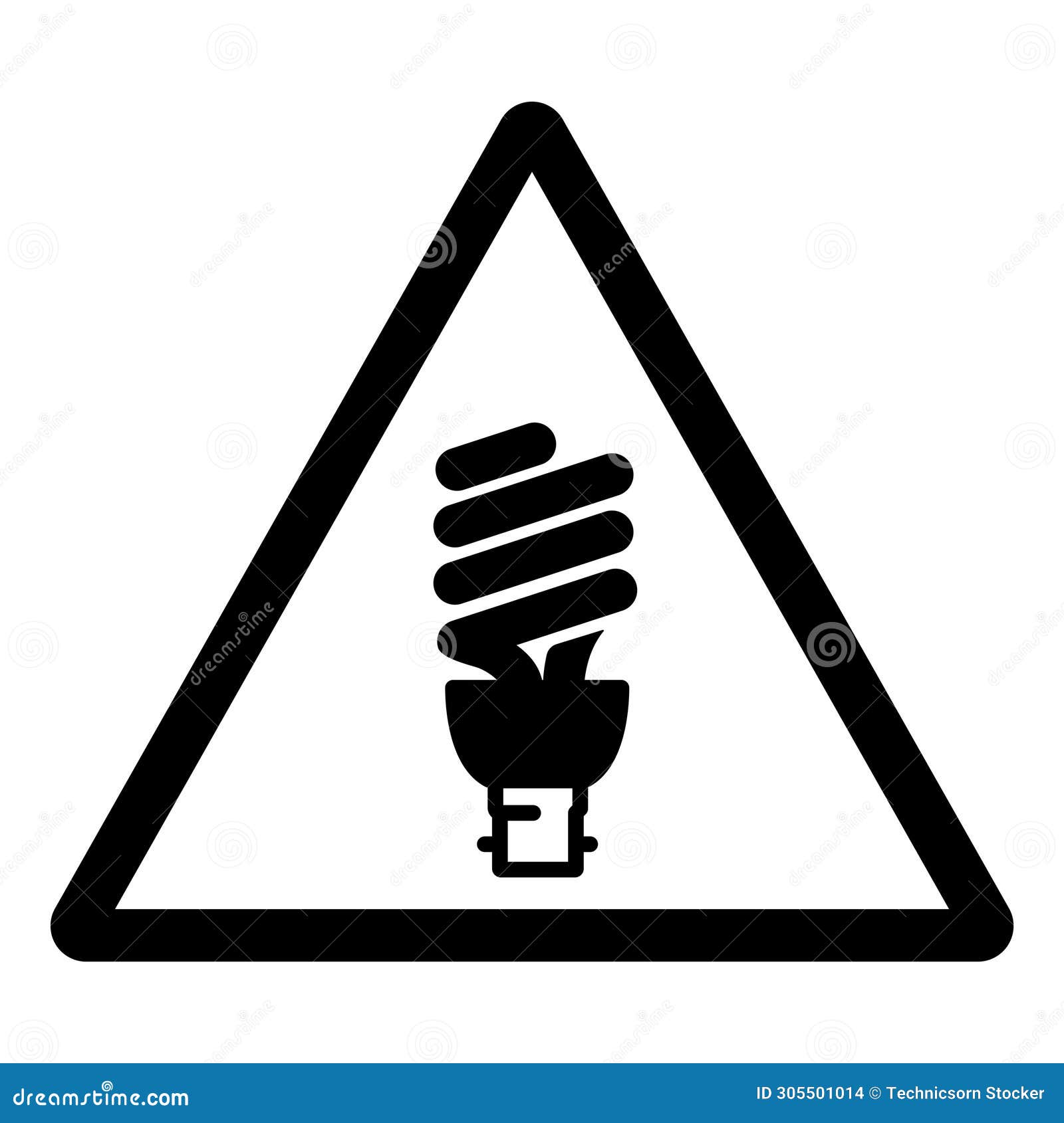 Lightbulbs Compact Fluorescent Symbol Sign, Vector Illustration ...