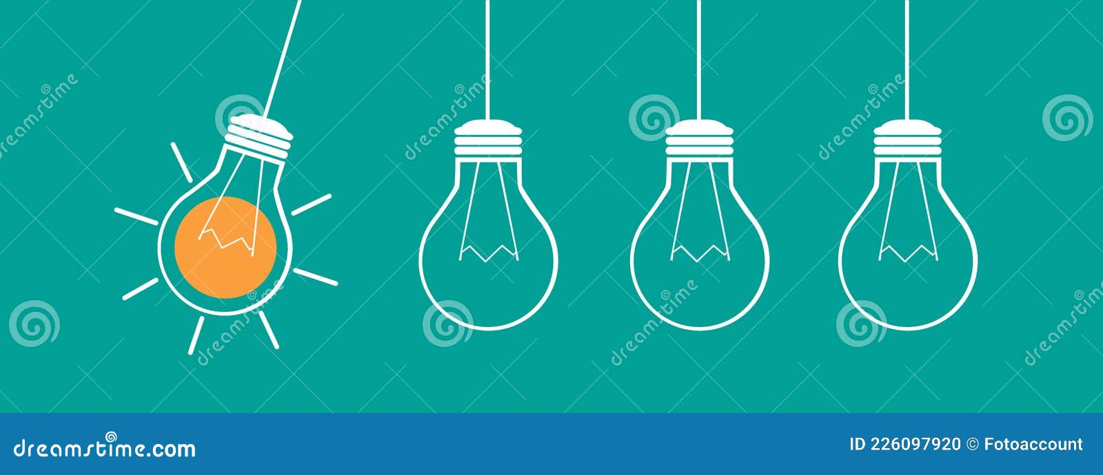 Lightbulbs Idea Strategy Concept - Vector Illustration Isolated on ...