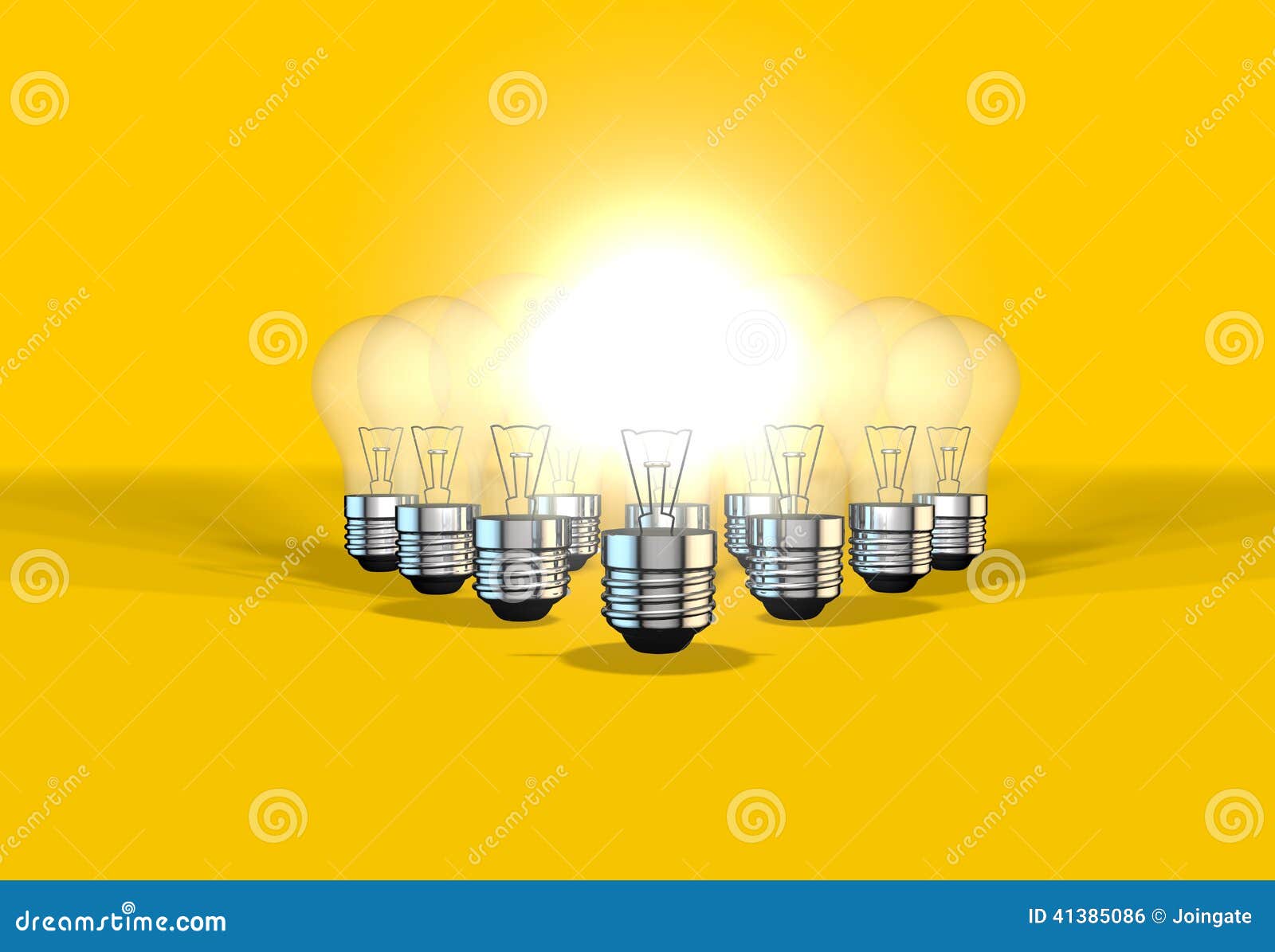 Lightbulbs Representing Idea Generation As a Team Stock Illustration ...