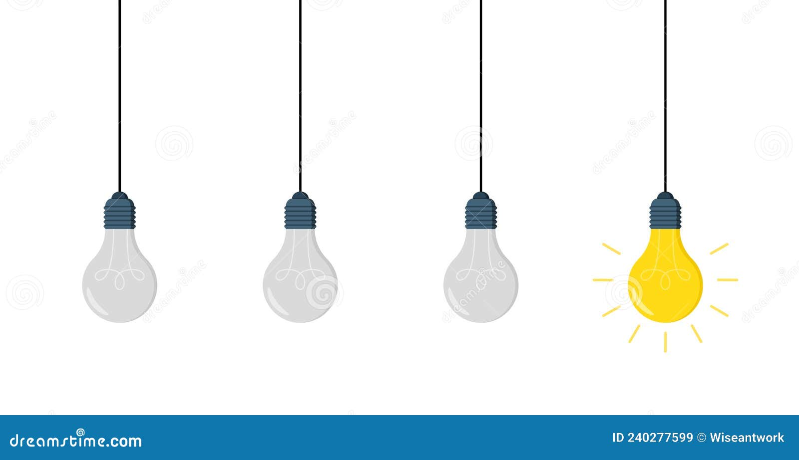 Big Idea Evolution Process. Set Of Growing Light Bulbs With Different ...