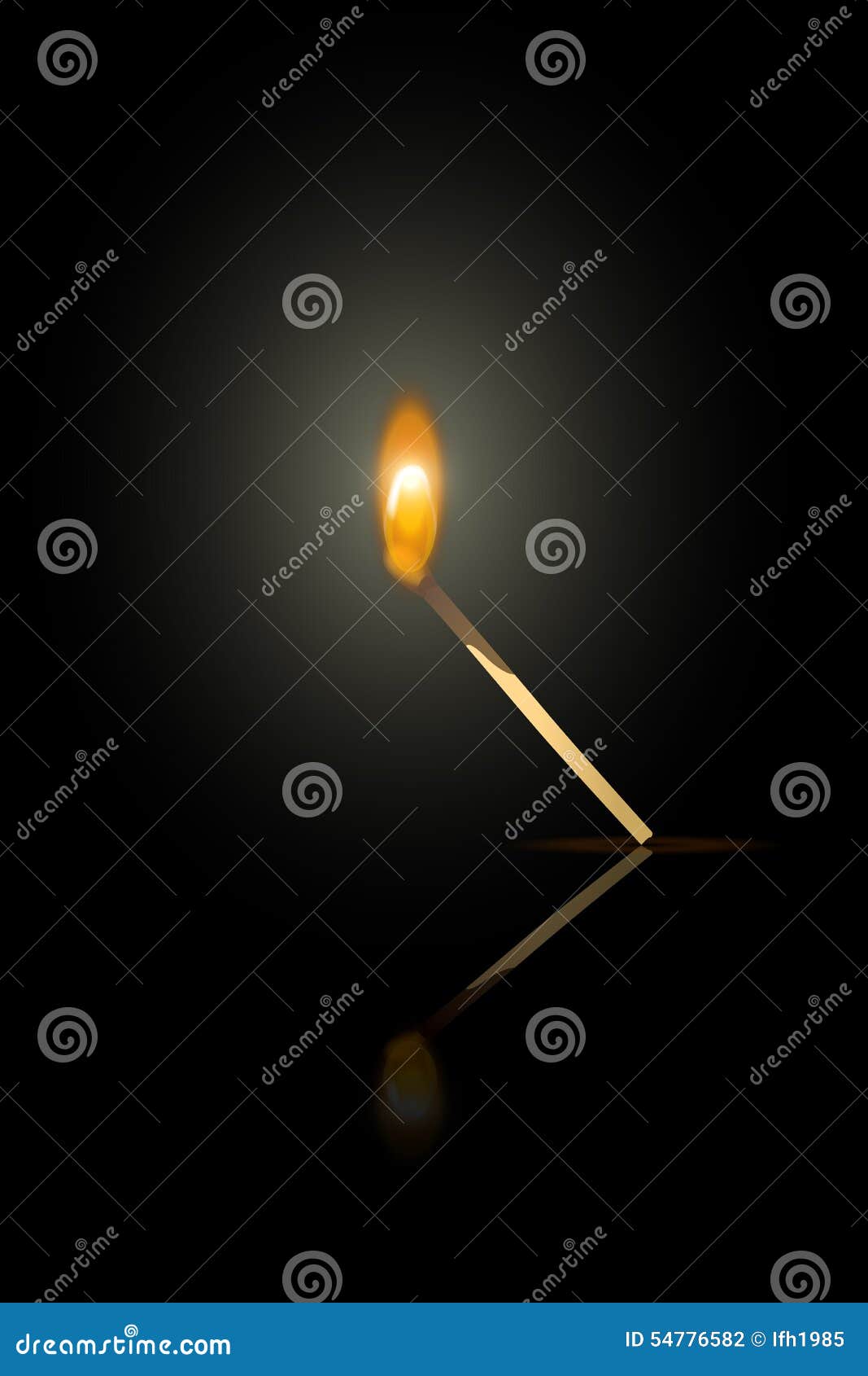 Lighte2 Matches Single on Black Stock Vector - Illustration of dark ...