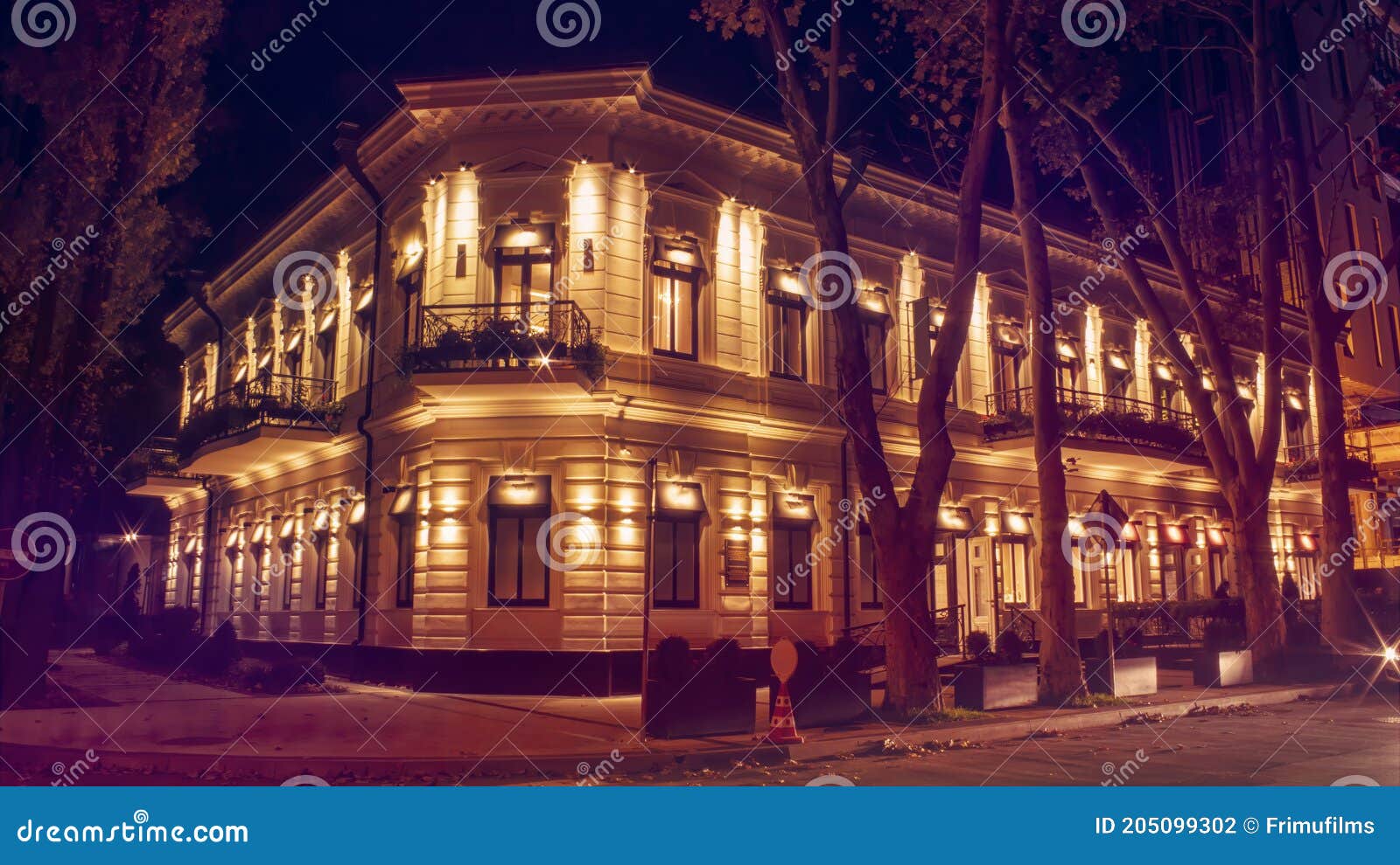 A Lighted Building at Night in Chisinau Stock Photo - Image of kishinev ...