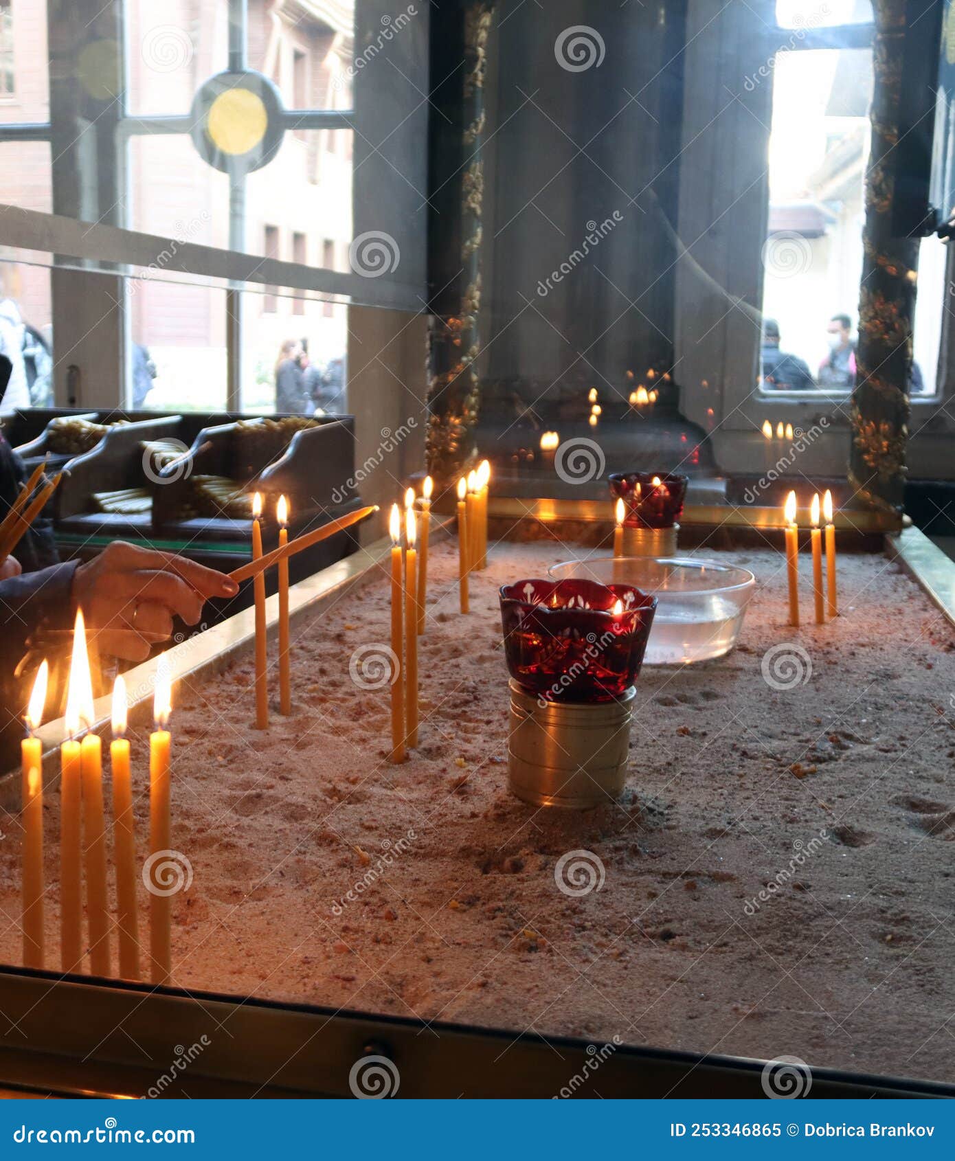 Lighted Candles, Istanbul . St. George`s Cathedral. Editorial Image ...