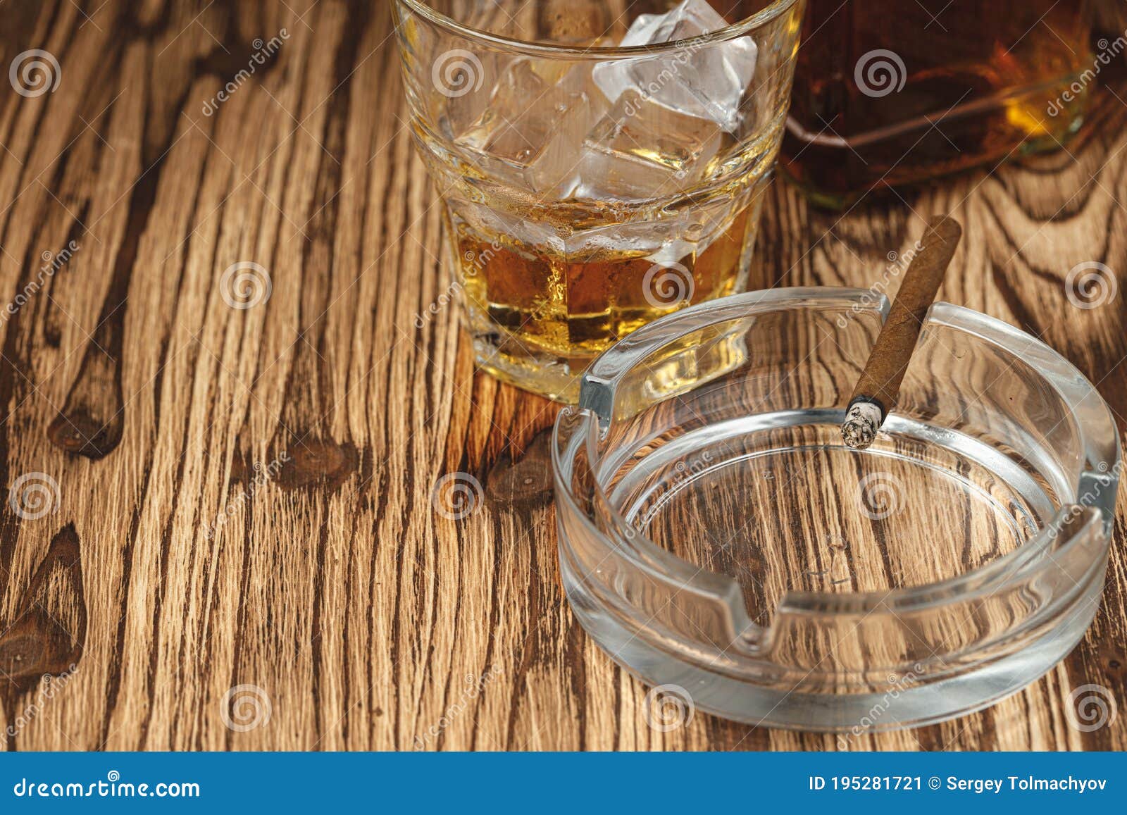 Lighted Cigar in an Ashtray Close Up Stock Image - Image of cigarette ...