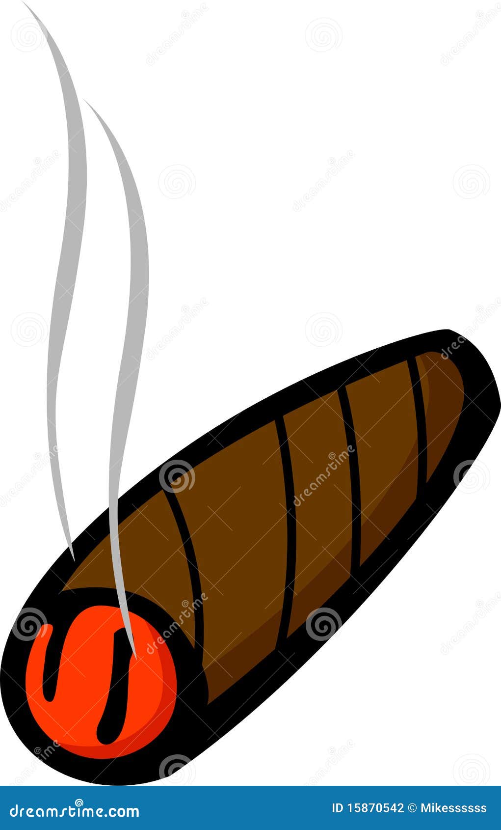 Lighted Cigar Vector Illustration Stock Vector - Illustration of vector ...