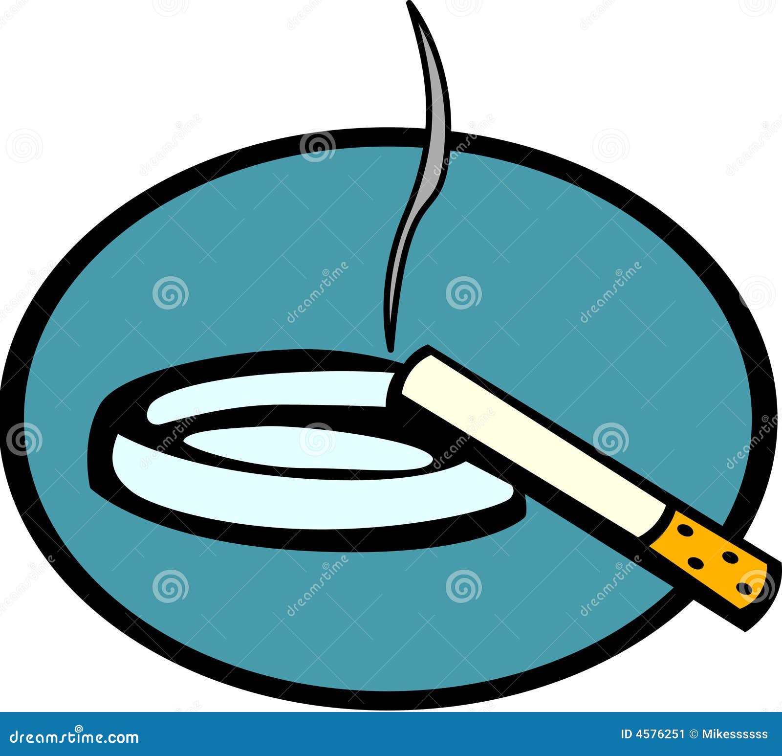 Lighted Cigarette and Ashtray Vector Illustration Stock Vector ...