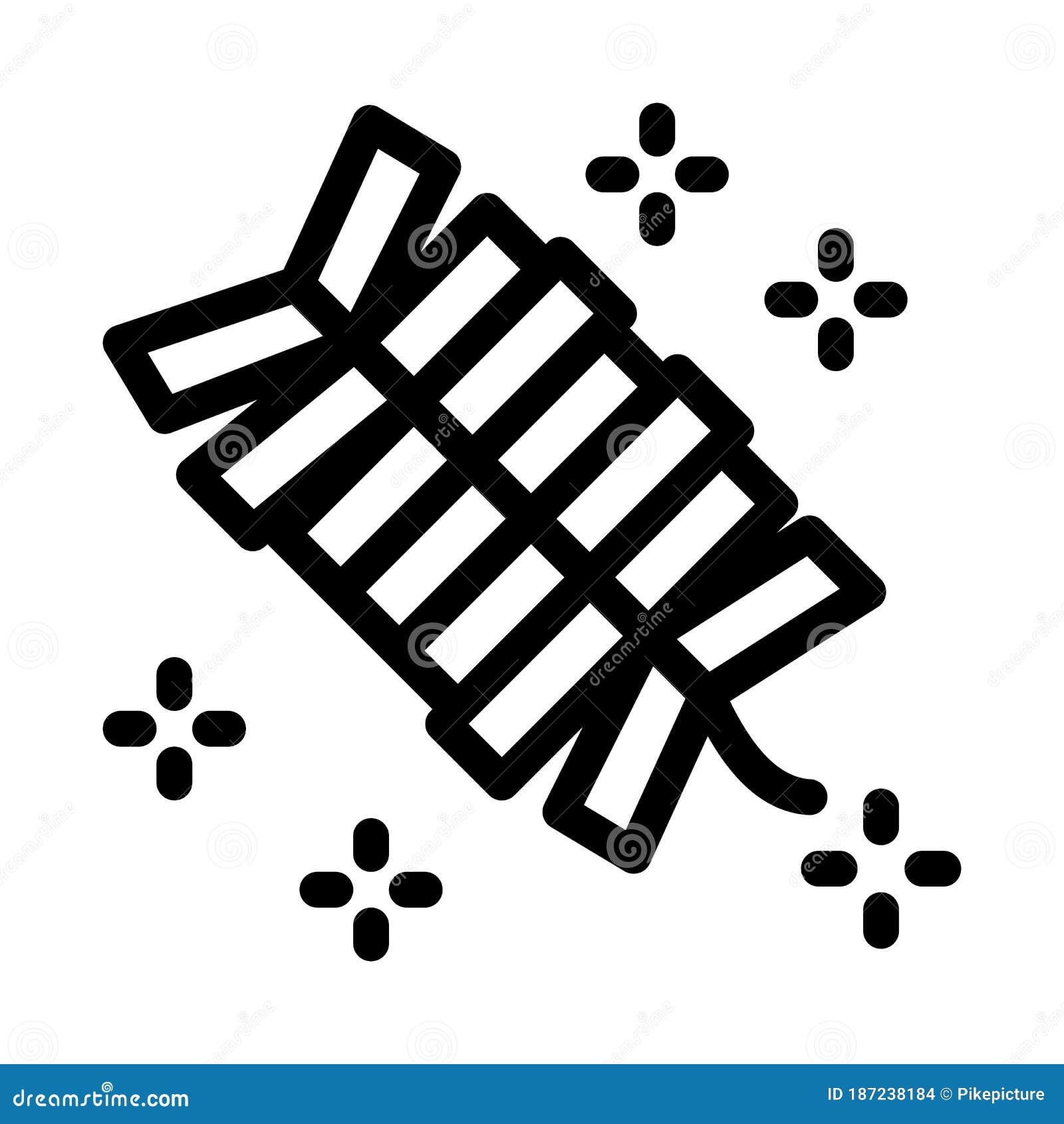 Lighted Cracker Icon Vector Outline Illustration Stock Vector ...