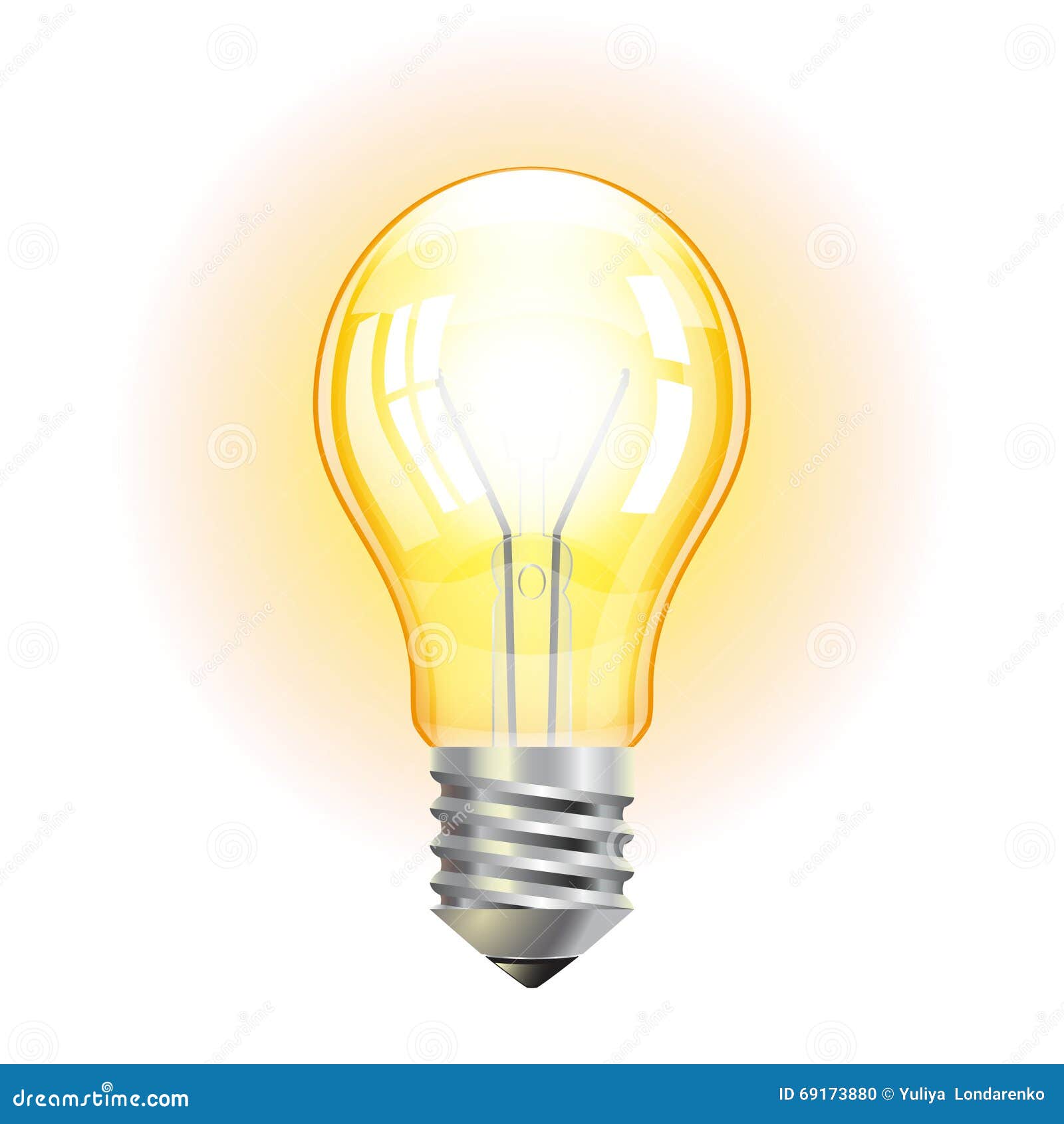 Lighted lamp stock vector. Illustration of electricity - 69173880