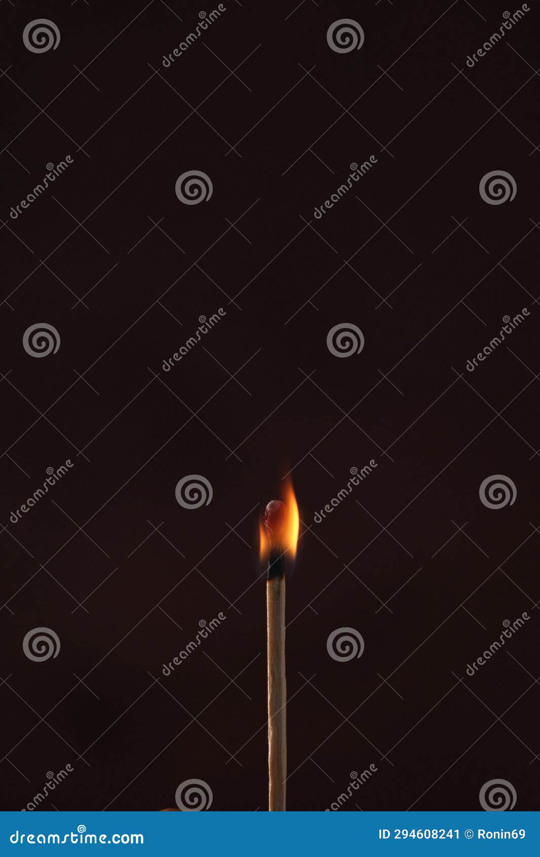 A Lighted Match on a Dark Background Stock Image - Image of light ...