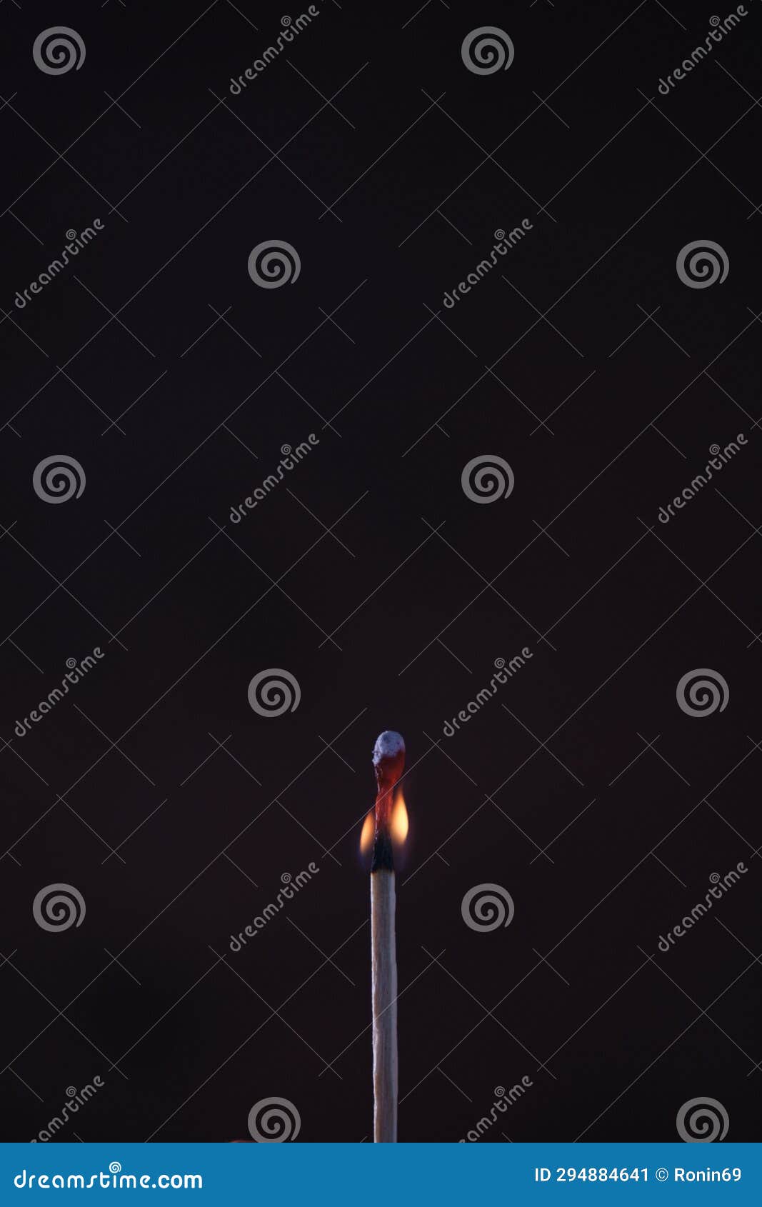A Lighted Match on a Dark Background Stock Image - Image of matchstick ...