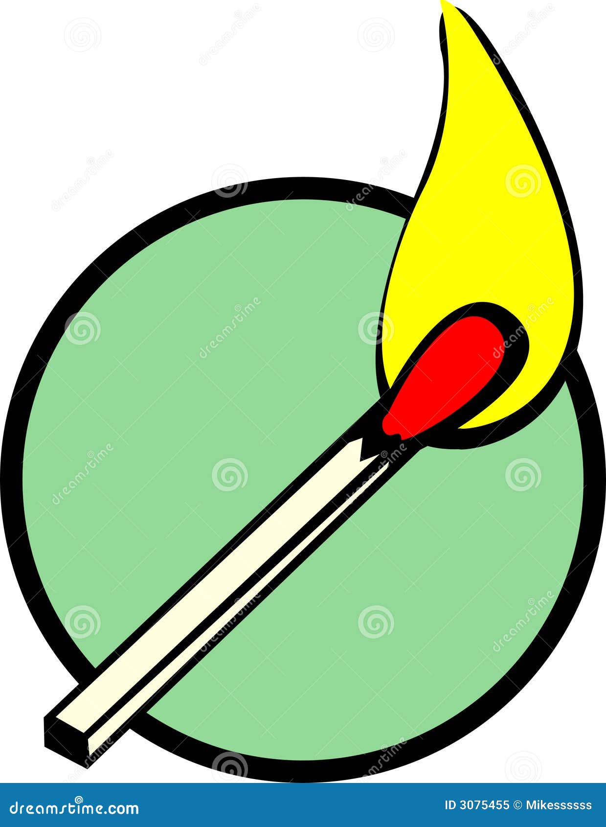Lighted Match Vector Illustration Stock Vector - Illustration of match ...