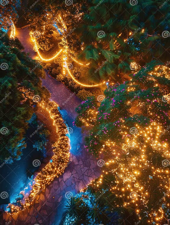 Lighted Pathway stock image. Image of path, glow, stars - 360014823