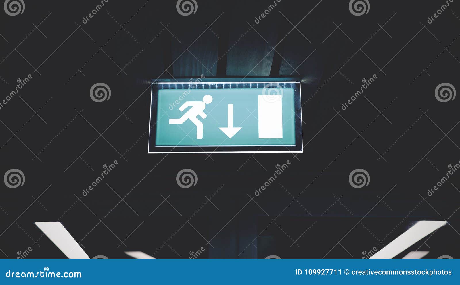 Lighted Running Signage Picture. Image: 109927711