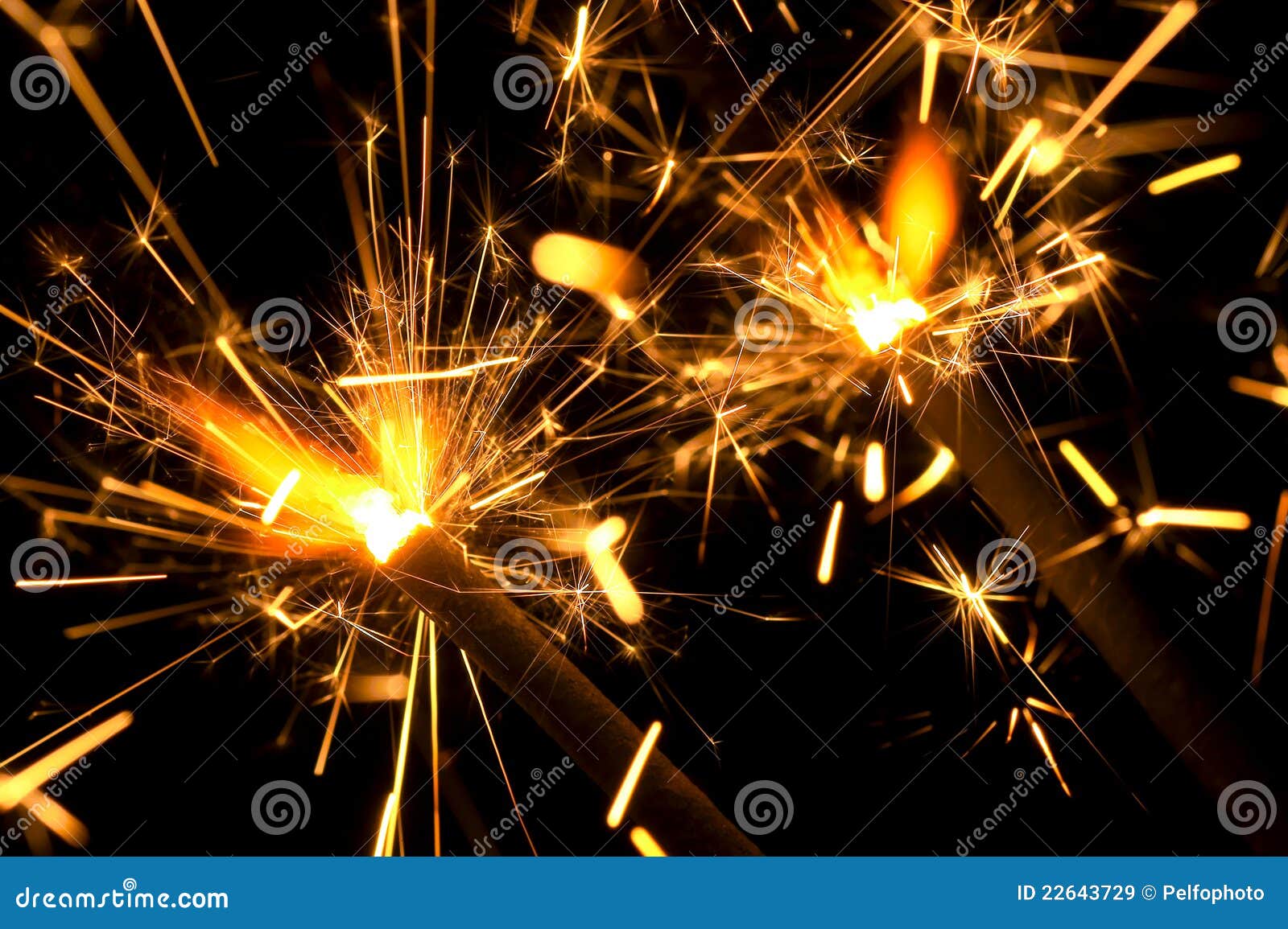 Lighted sparklers. stock image. Image of explosions, decorations - 22643729