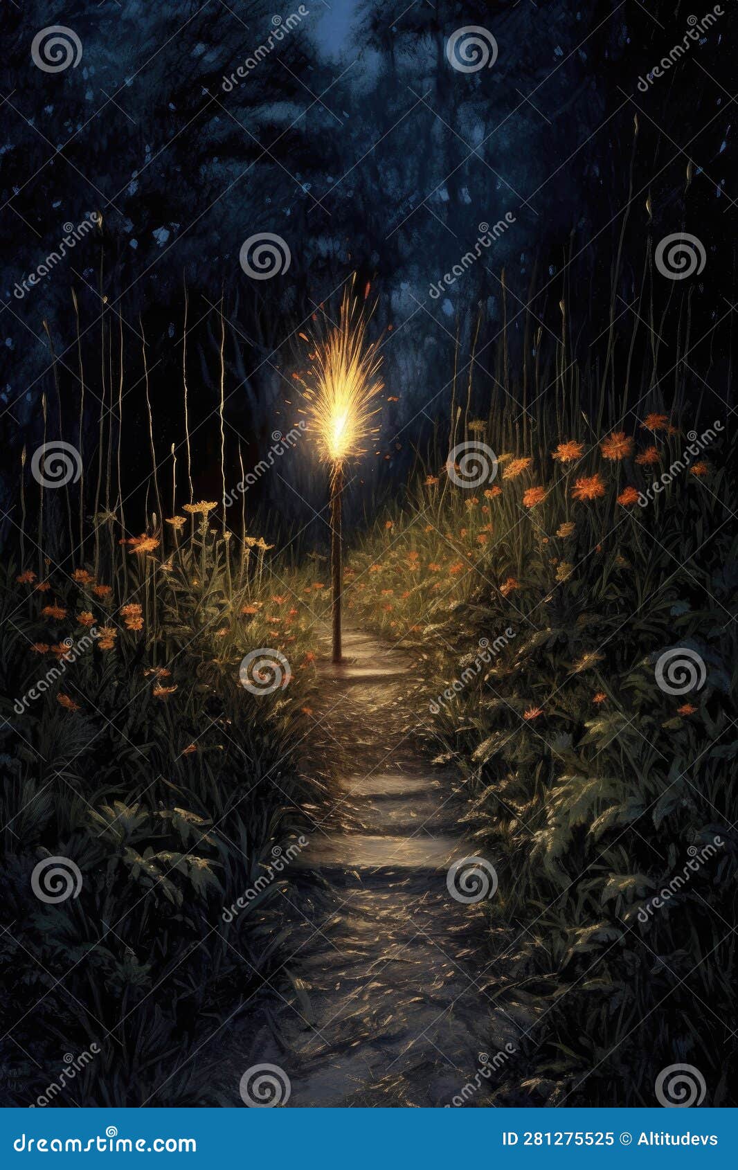 Pathway Lighted Circle Royalty-Free Illustration | CartoonDealer.com ...