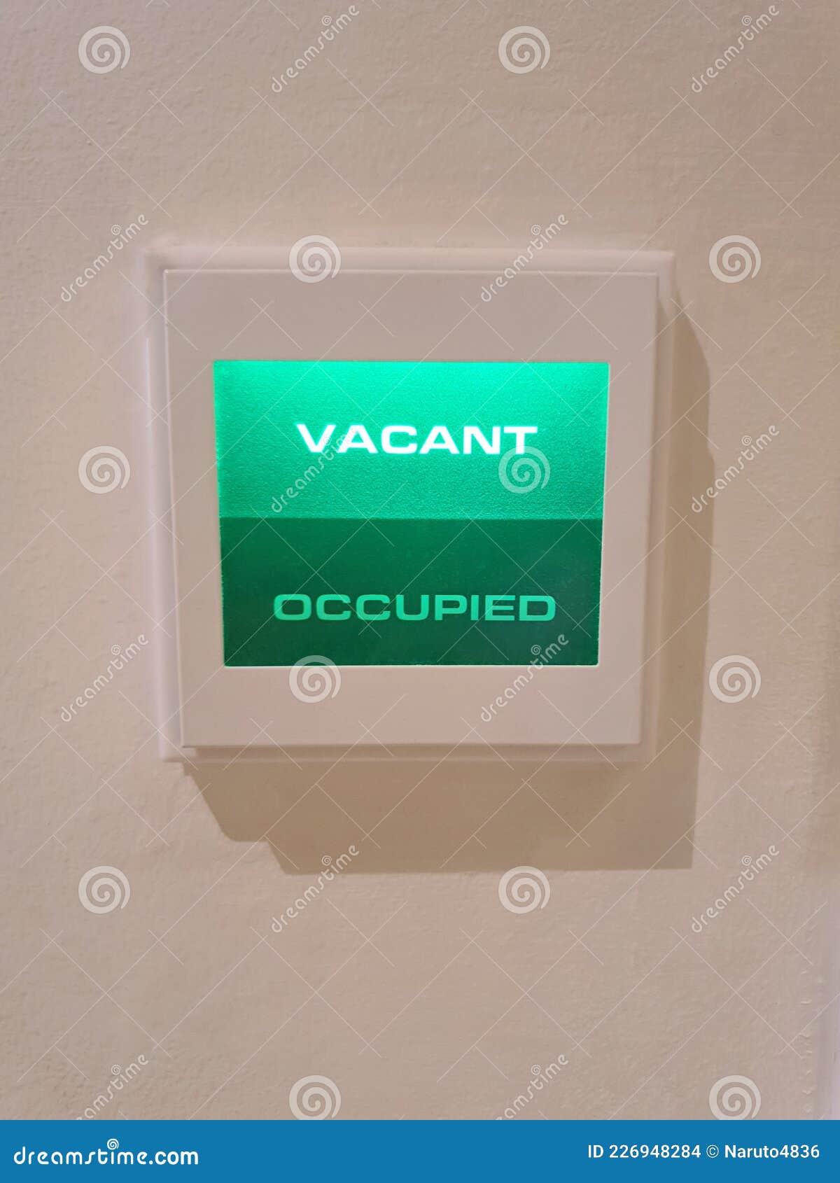 Lighted vacant indicator stock photo. Image of sign - 226948284