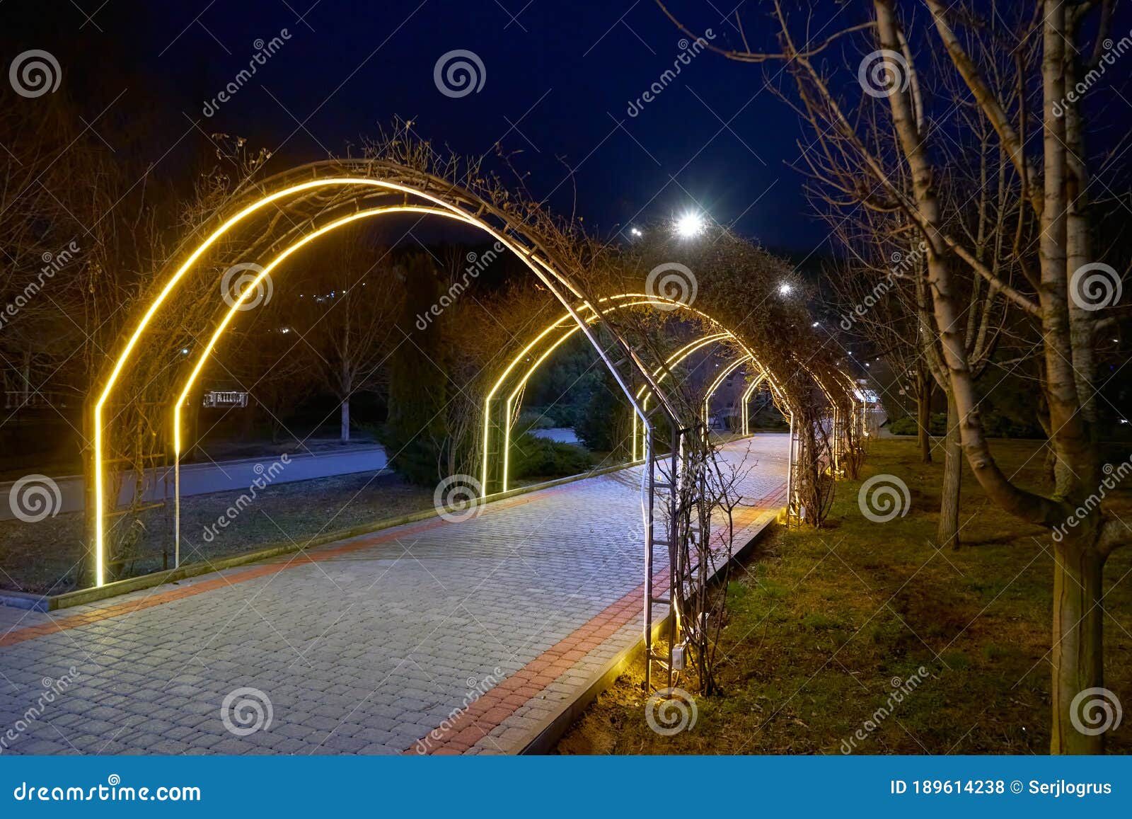 Lighted Walkway Royalty-Free Stock Photo | CartoonDealer.com #135335109