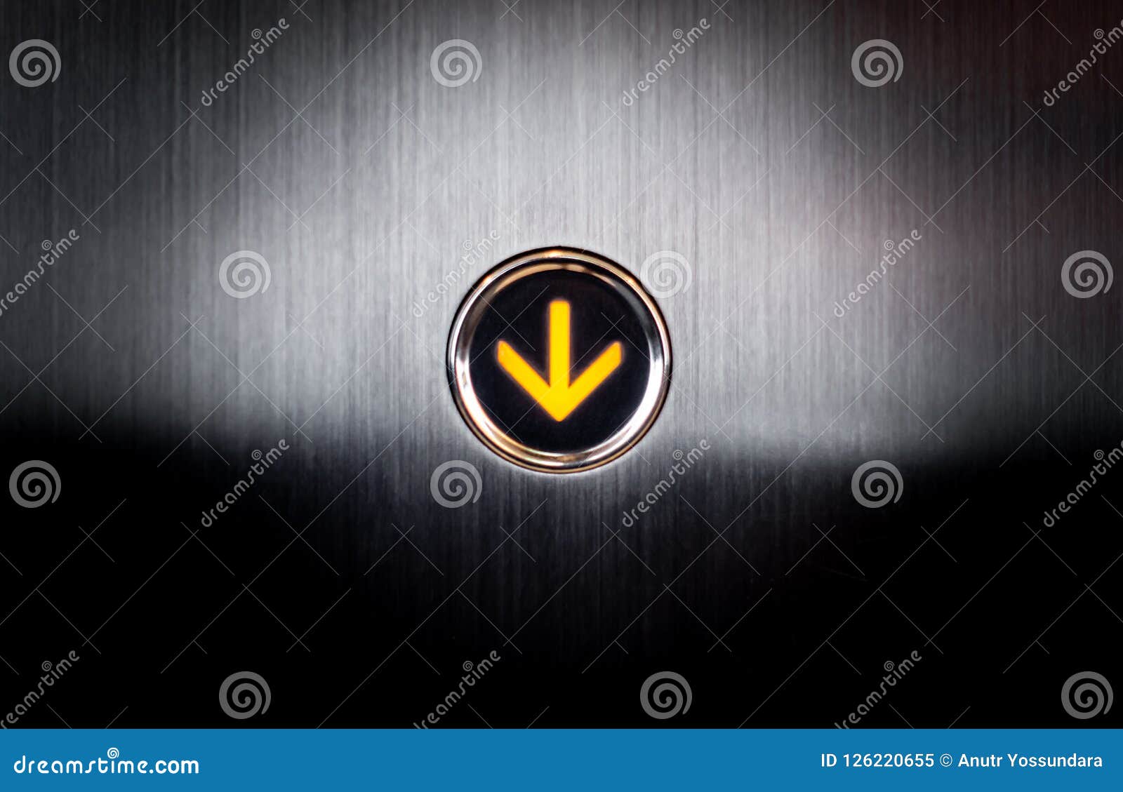 Lighten Up Going Down Button for Elevetor Stock Image - Image of ...