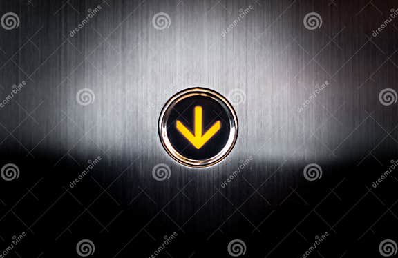 Lighten Up Going Down Button for Elevetor Stock Image - Image of ...