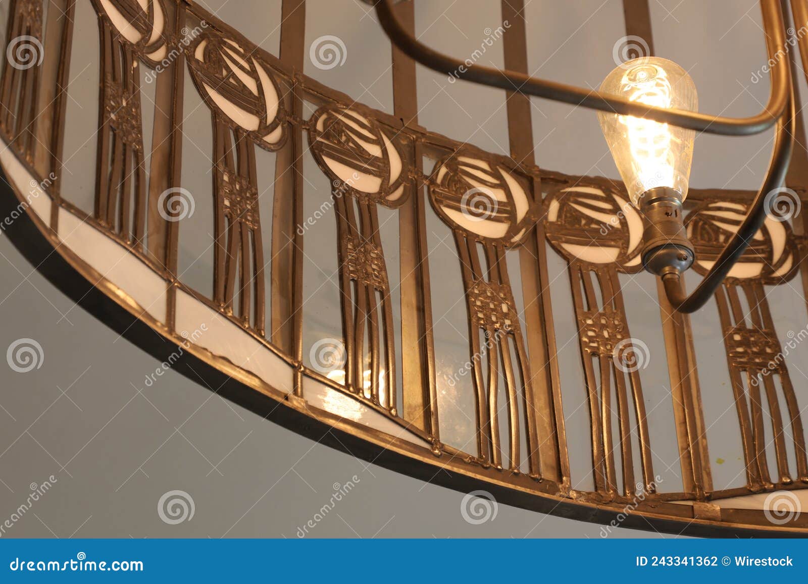 Lightened Lamp Inside a Building Stock Photo - Image of decoration ...