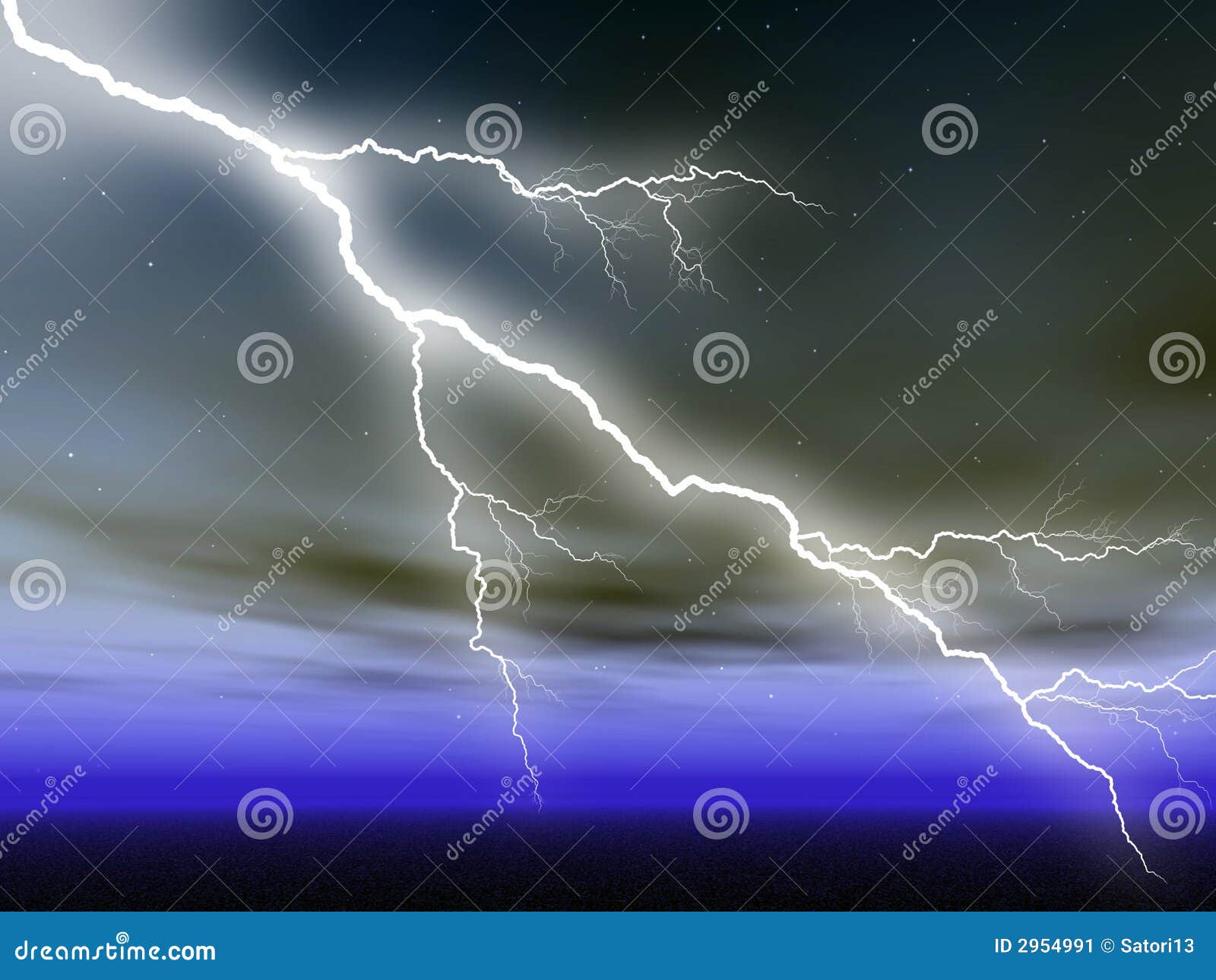 Lightening stock illustration. Illustration of bolts, clouds - 2954991