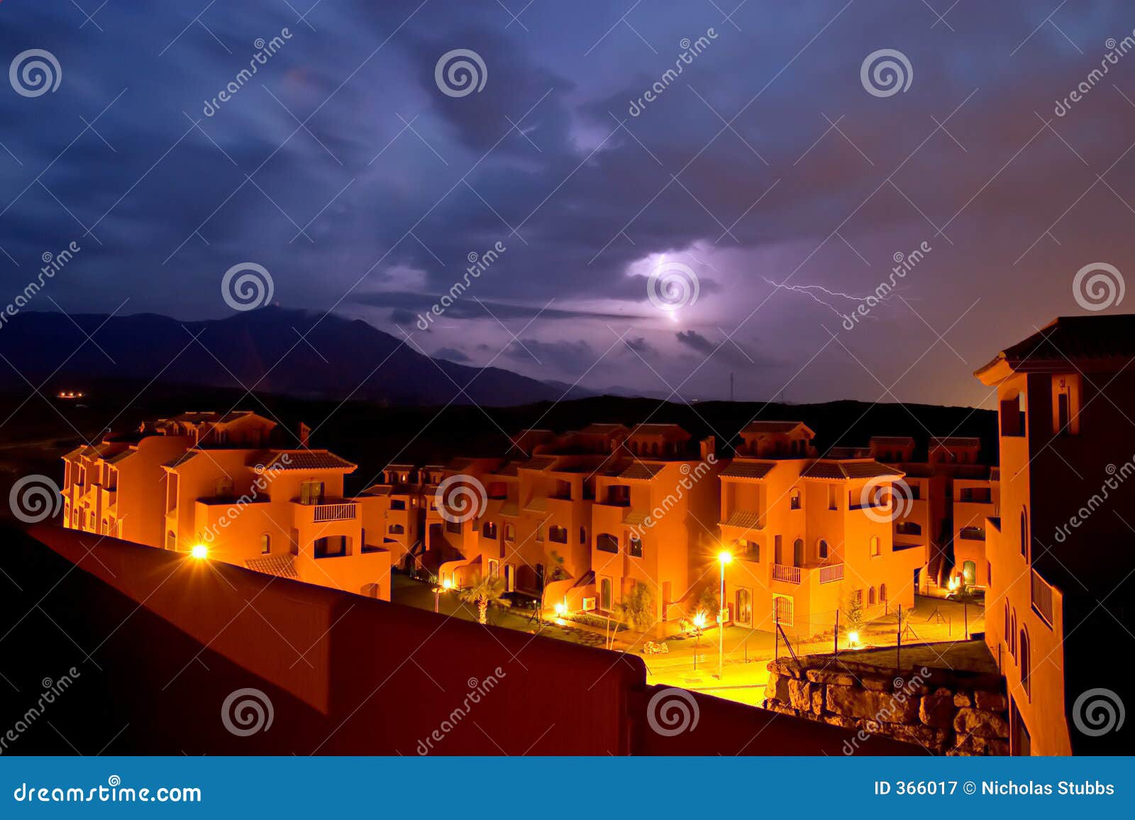 Lightening storm in Spain stock image. Image of flats, bolt - 366017