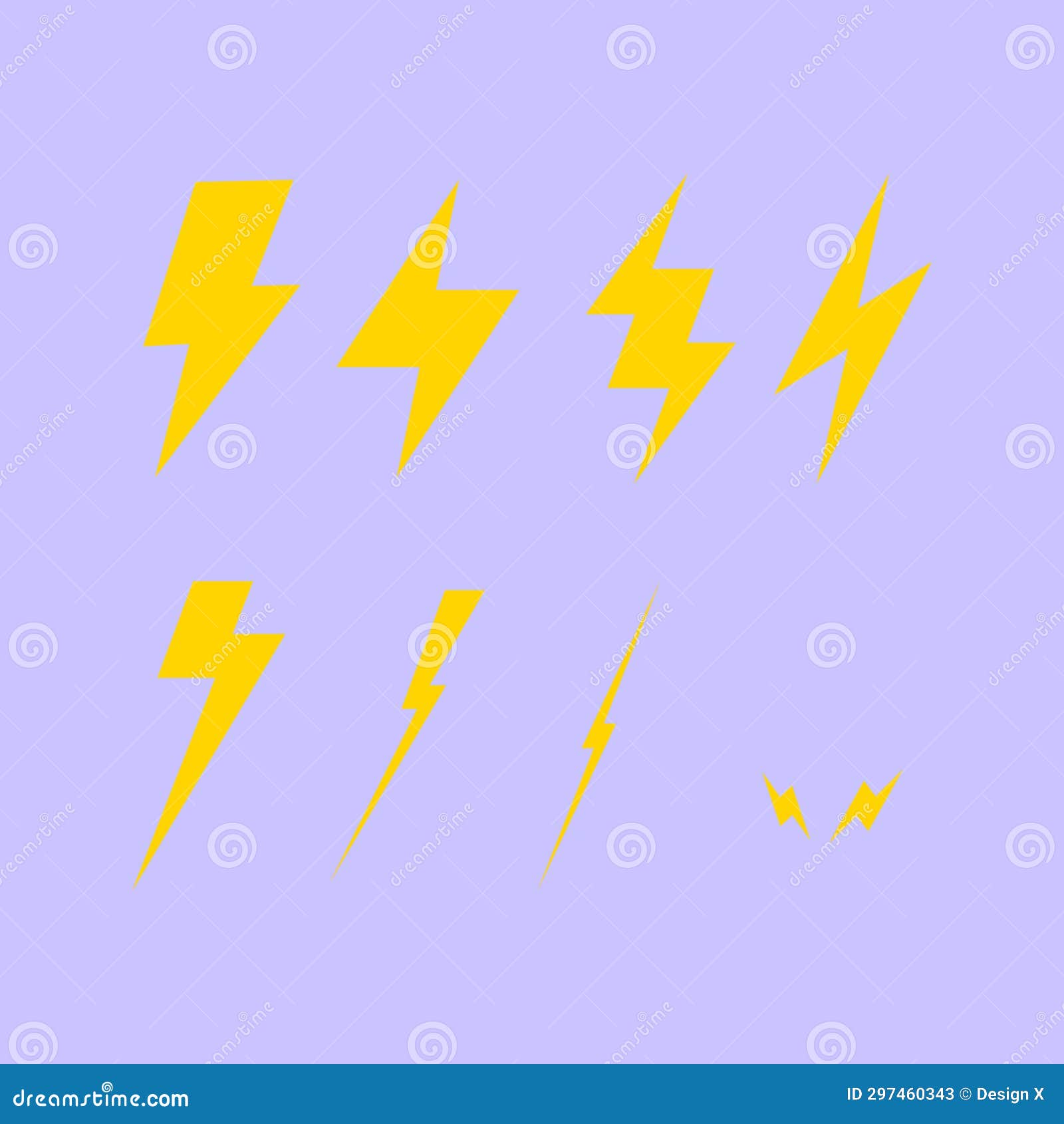 Lightening Thunderbolt Illustration Vector Icon Electric Spark Vector ...