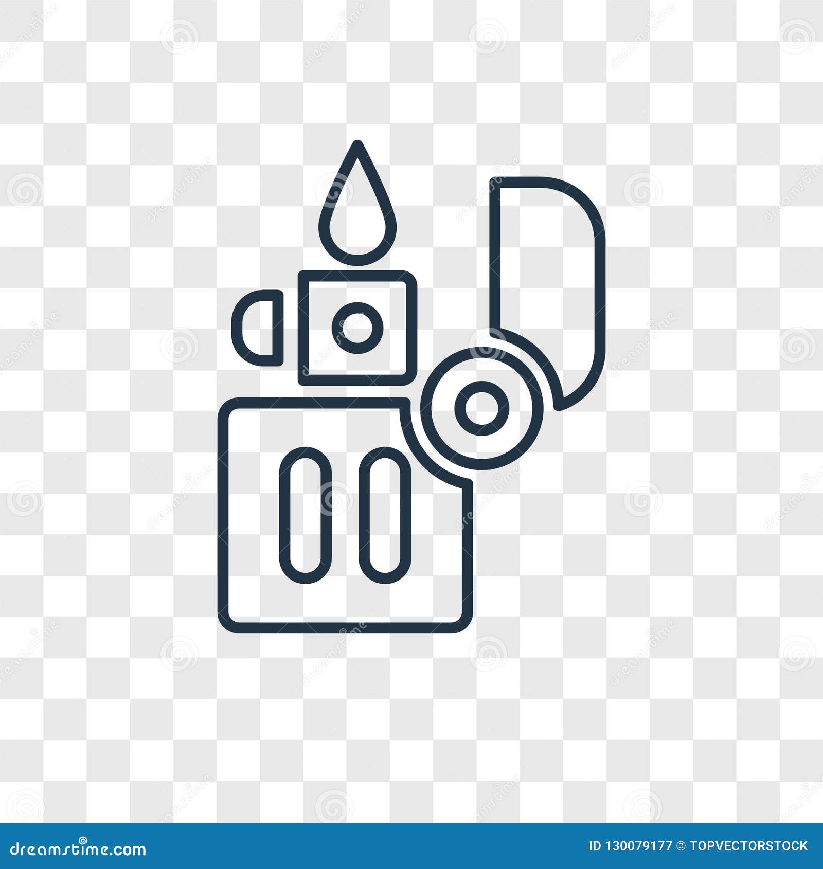 Lighter Concept Vector Linear Icon Isolated on Transparent Background ...