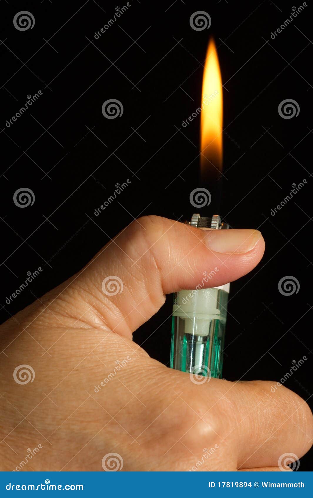 Lighter in hand. stock photo. Image of detail, lighter - 17819894