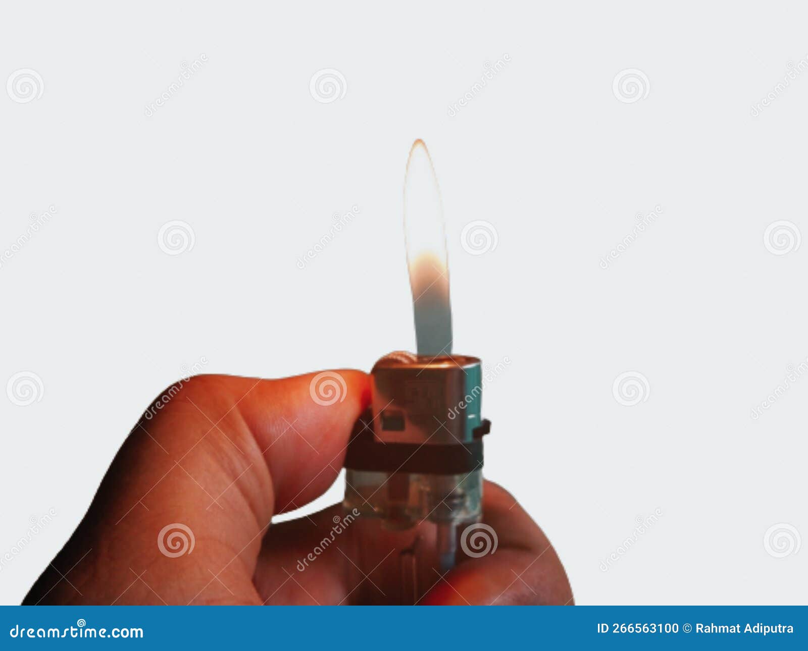 Lighter on hand stock photo. Image of lighting, orange - 266563100