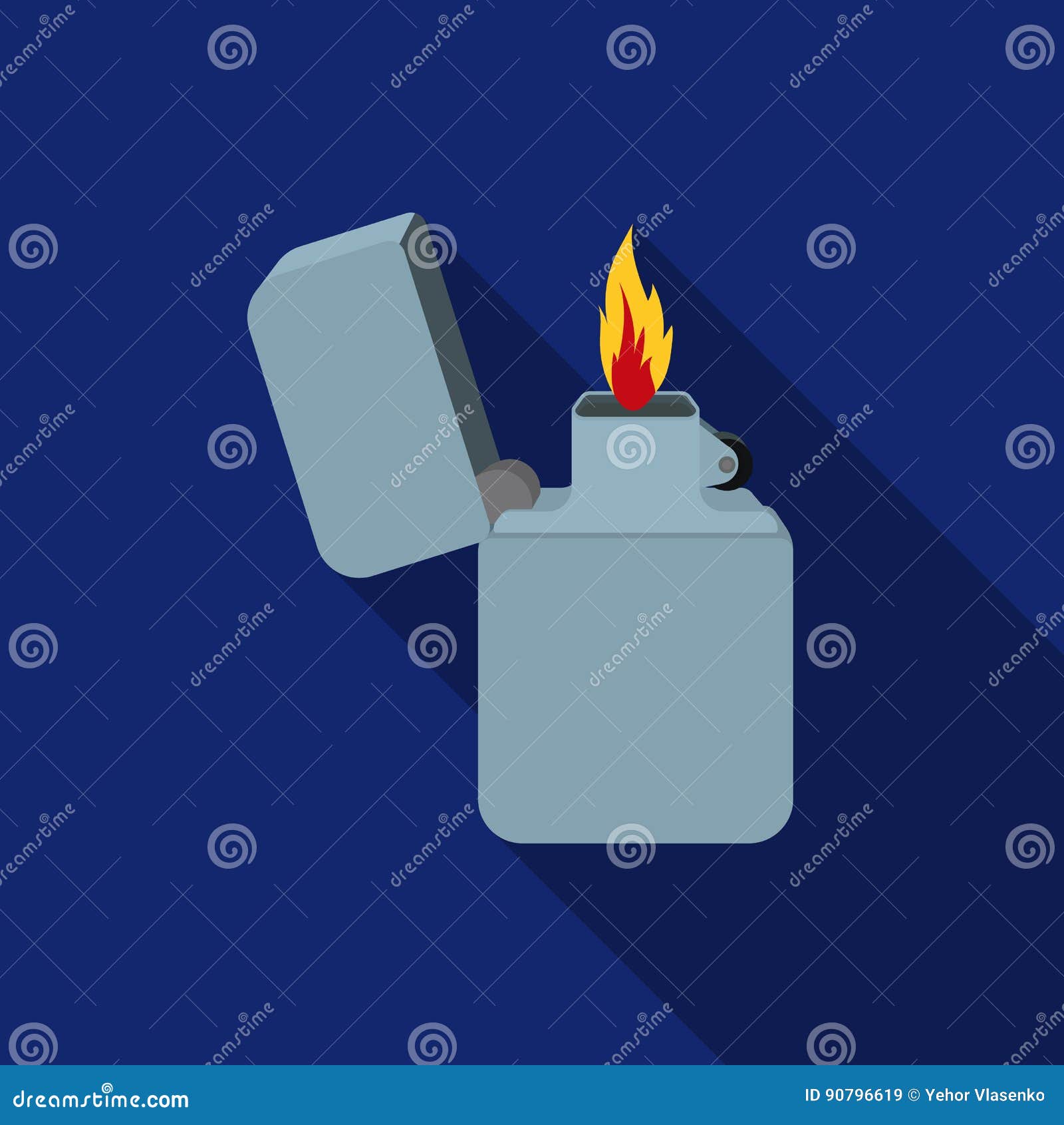 Lighter Icon in Flat Style Isolated on White Background. Light Source ...