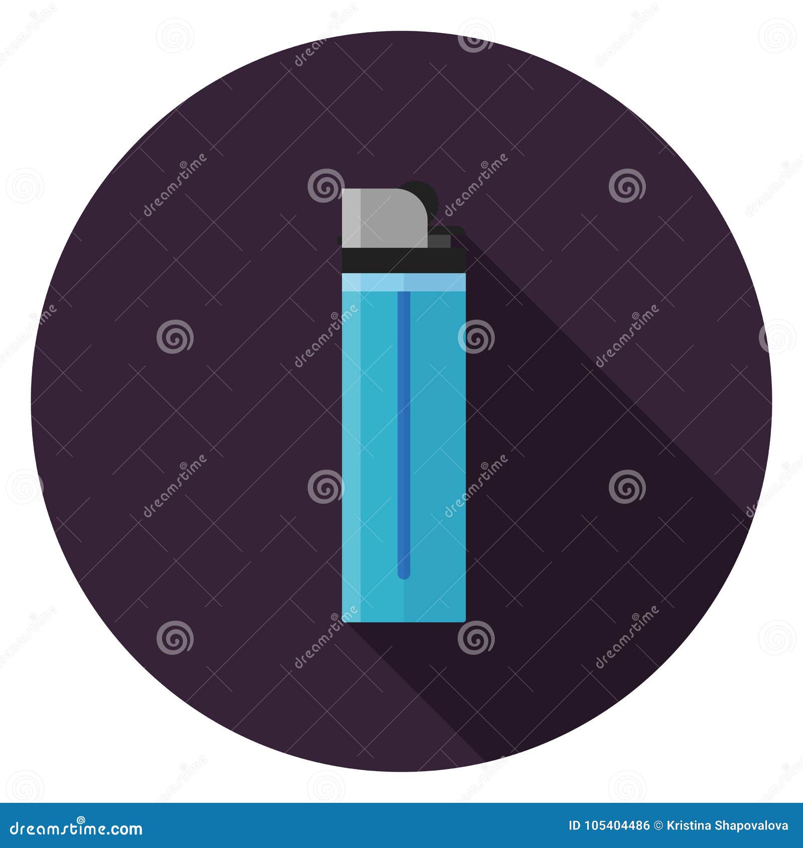 Lighter Icon in Flat Design. Stock Illustration - Illustration of ...